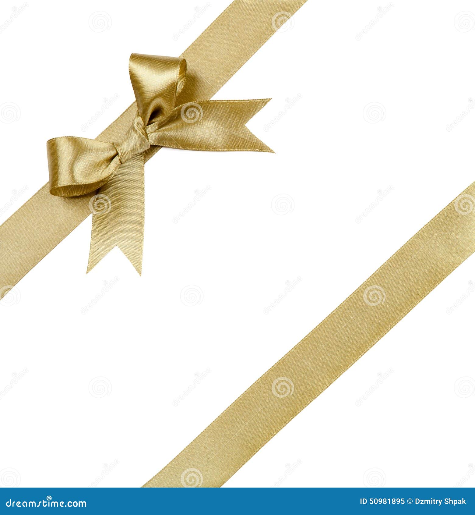 Gift Ribbon with Bow Isolated on White Stock Image - Image of gift ...