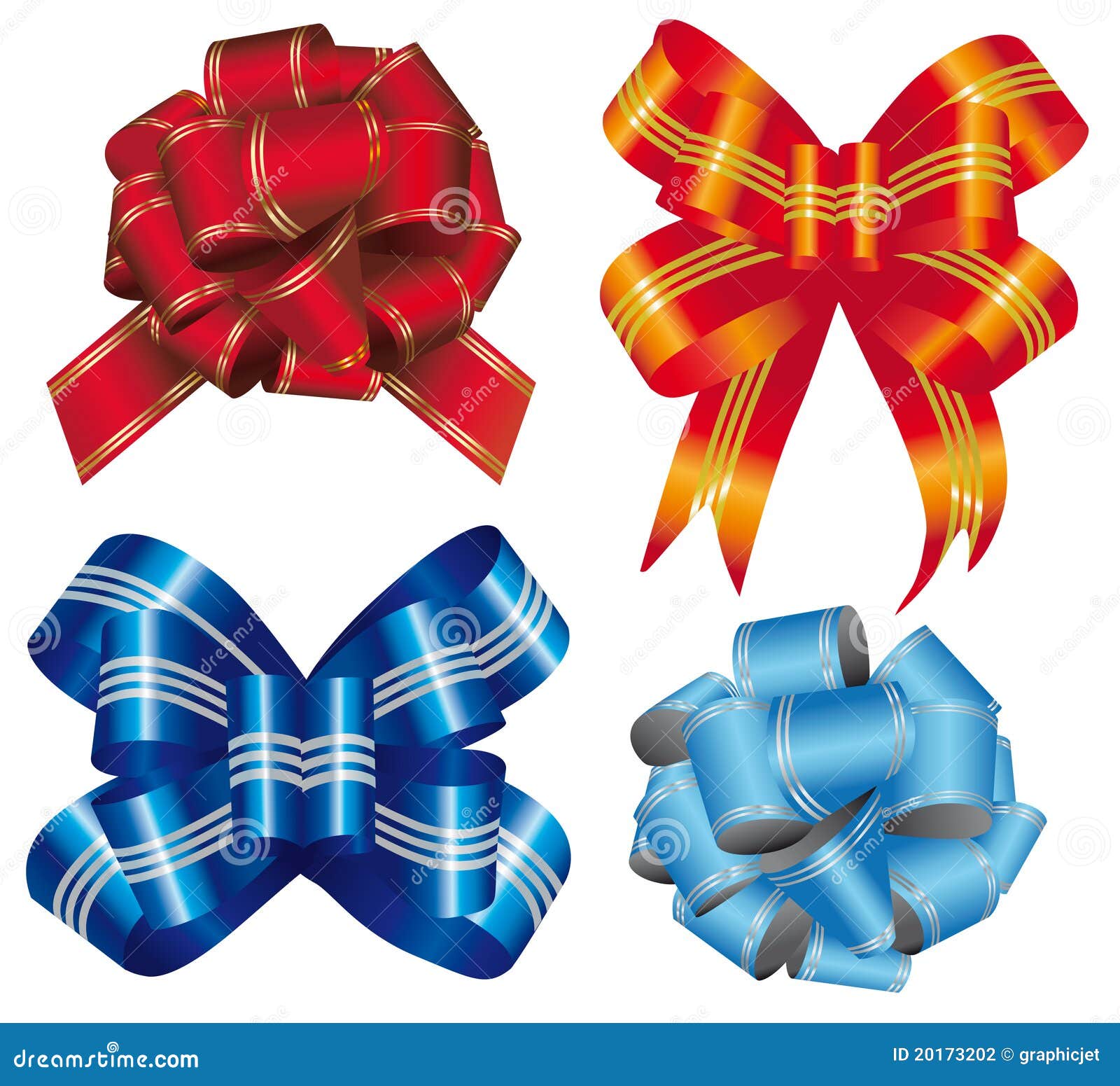 Gift Ribbon Into Four Types Stock Vector - Illustration: 20173202 Gift Ribbon Into Four Types Stock Vector - Illustration: 20173202