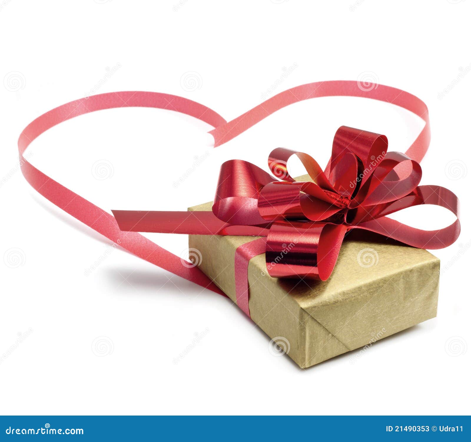 Gift and ribbon heart stock image. Image of concept, snow - 21490353