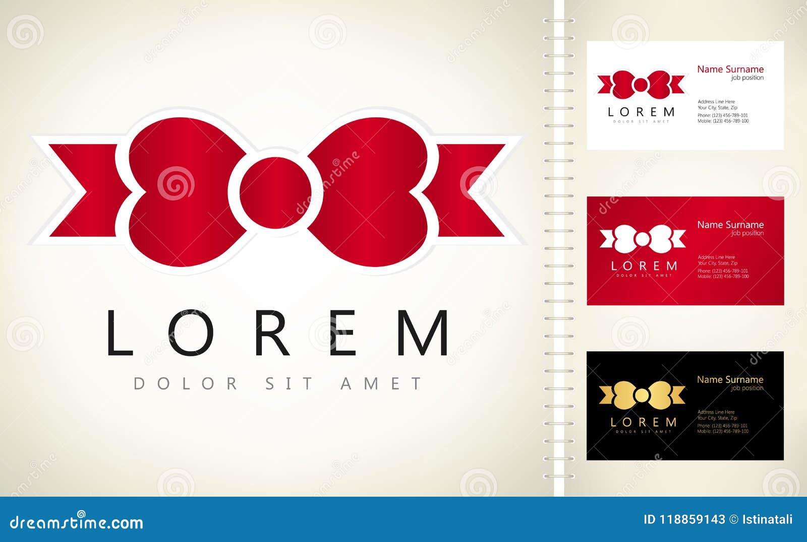 Gift ribbon logo vector stock vector. Illustration of border - 118859143