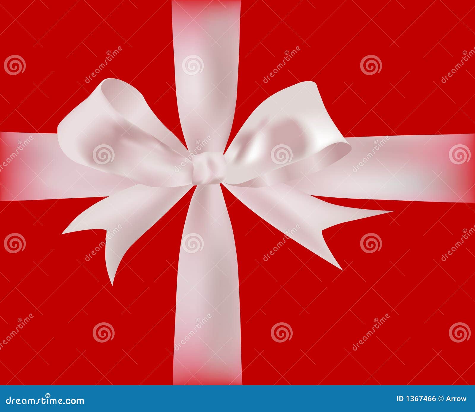 Gift with ribbons stock illustration. Illustration of present - 1367466
