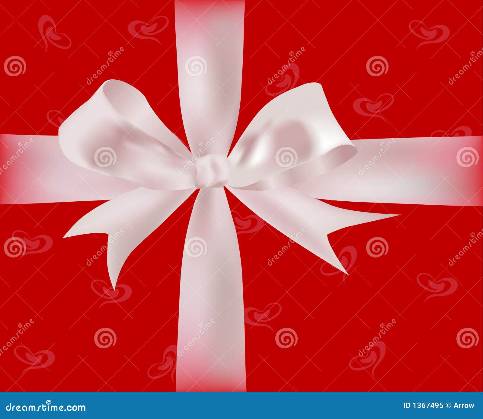 Gift with ribbons stock illustration. Illustration of decoration - 1367495