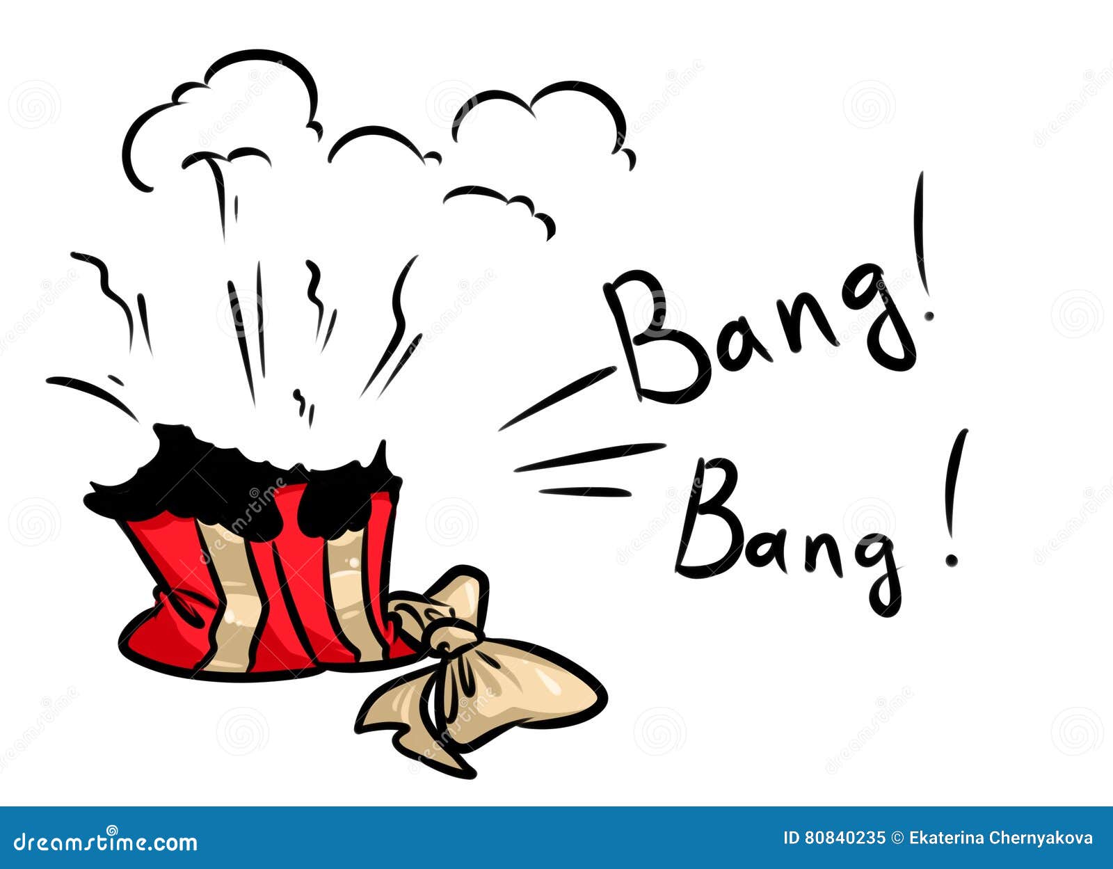 Gift Salute Exploded Cartoon Stock Illustration - Illustration of ...