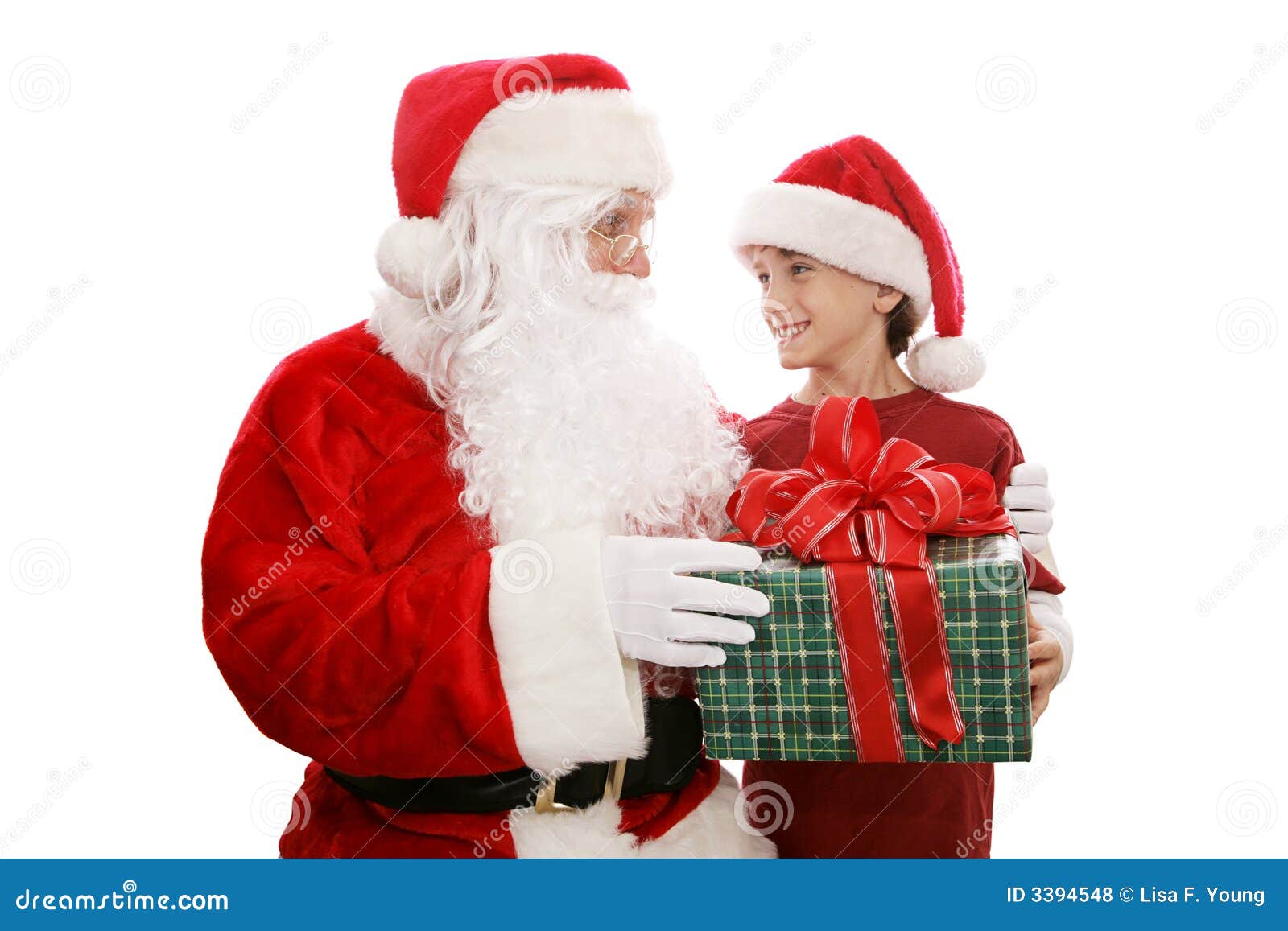 Gift from Santa stock photo. Image of costume, people - 3394548