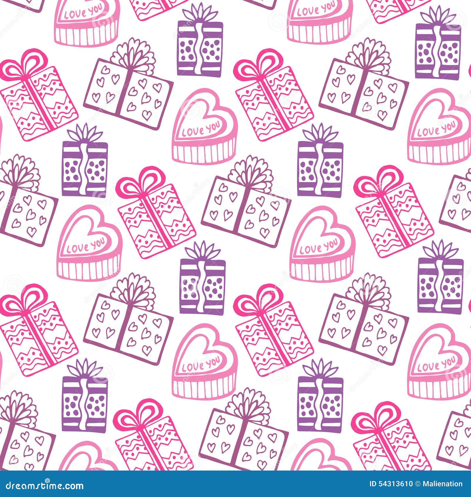 Gift Seamless Pattern. Seamless Happy Birthday or Valentine Pattern ...
