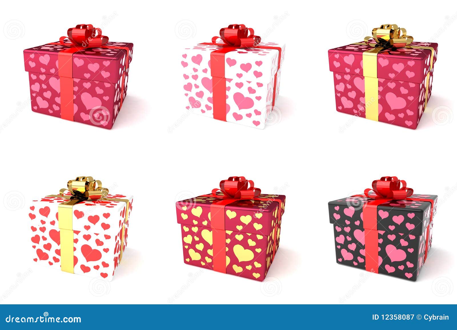 Gift set stock illustration. Illustration of cute, heart - 12358087