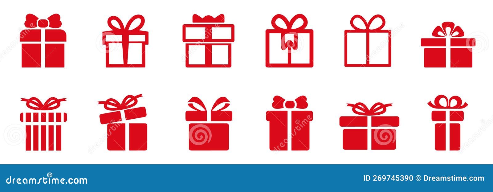 Gift Set Different Icon, Collection Gift Signs - Vector Stock Vector ...