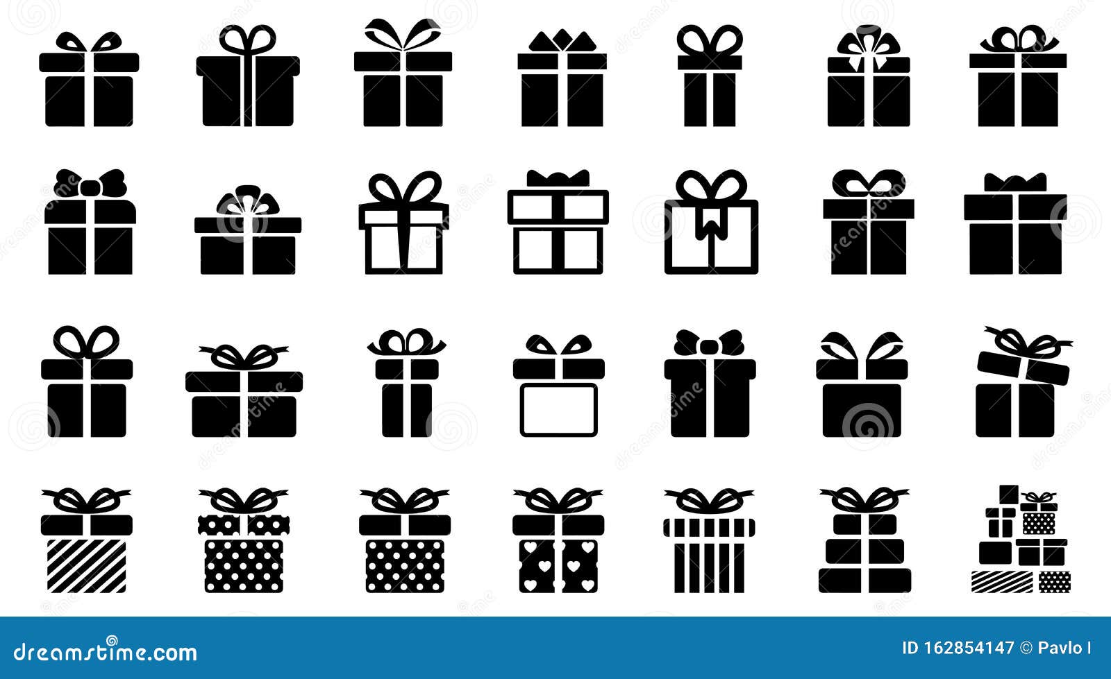 Gift Set Different Icon Sign - Vector Stock Vector - Illustration of ...