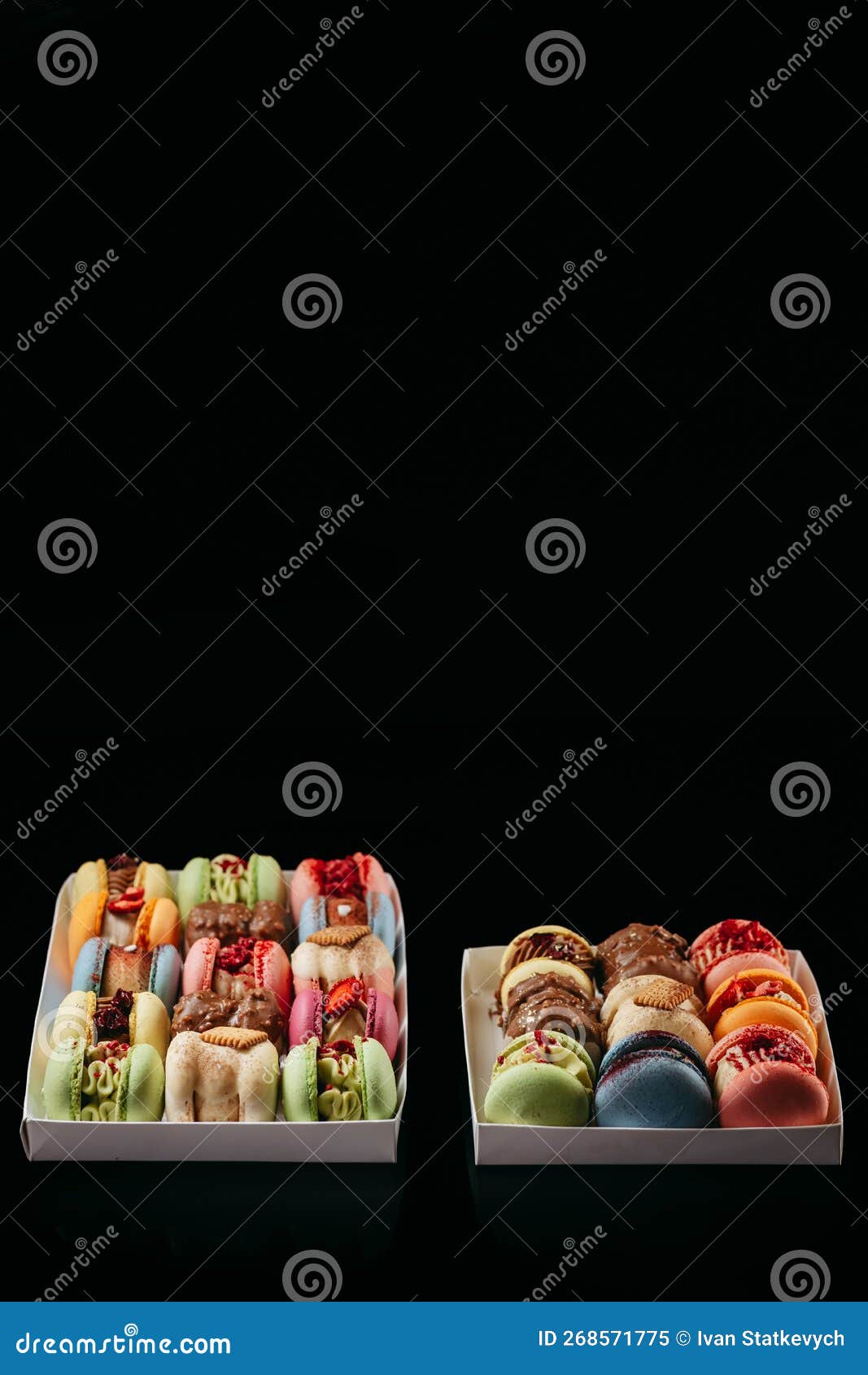 Gift Set of Large Colored Macaroons with Different Fillings and ...