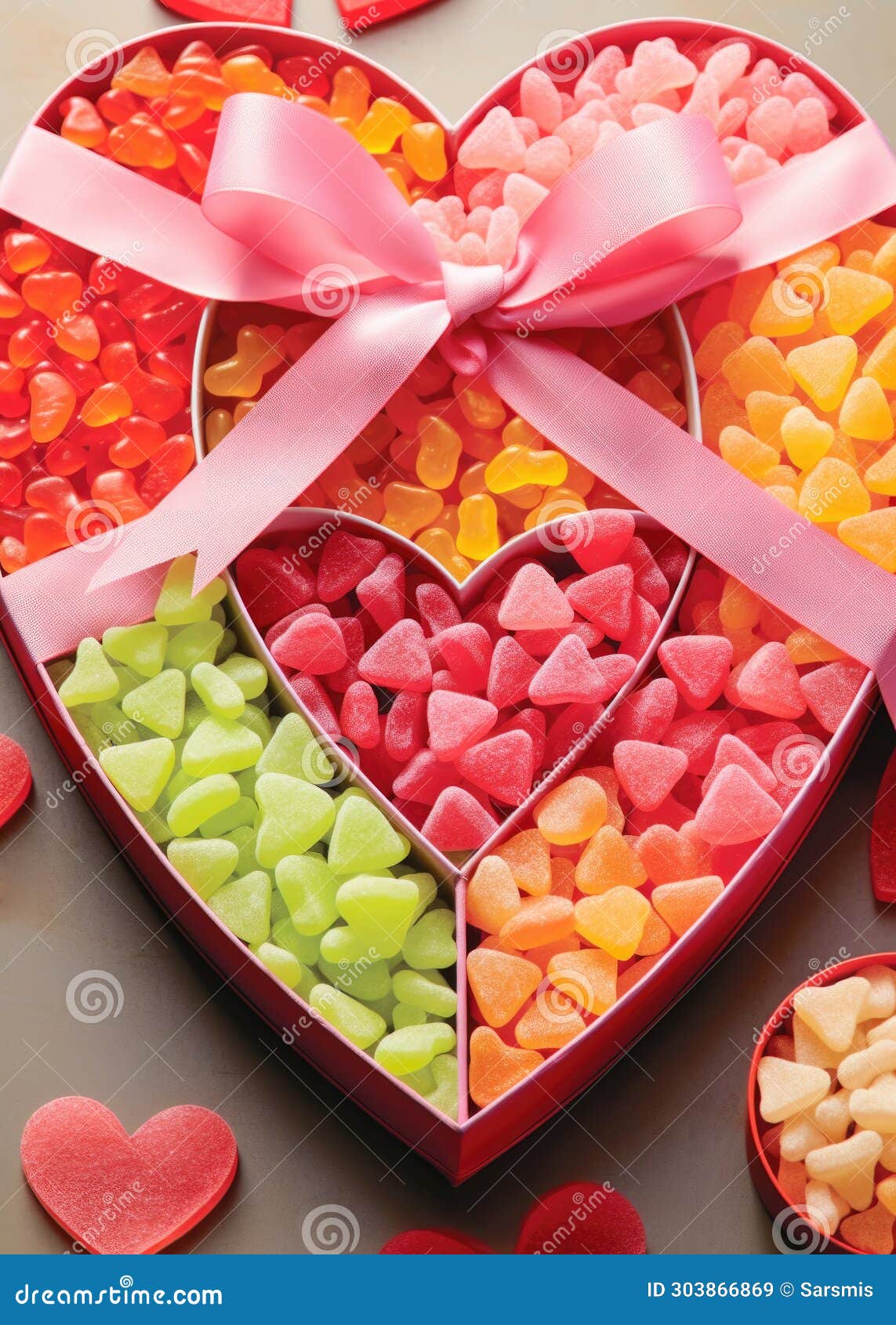 Gift Sets of Sweet Multi Colored Candy in Shape of Hearts for Valentine ...
