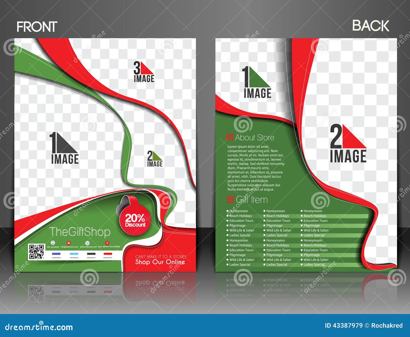 Gift Shop Flyer stock vector. Illustration of brochure - 43387979