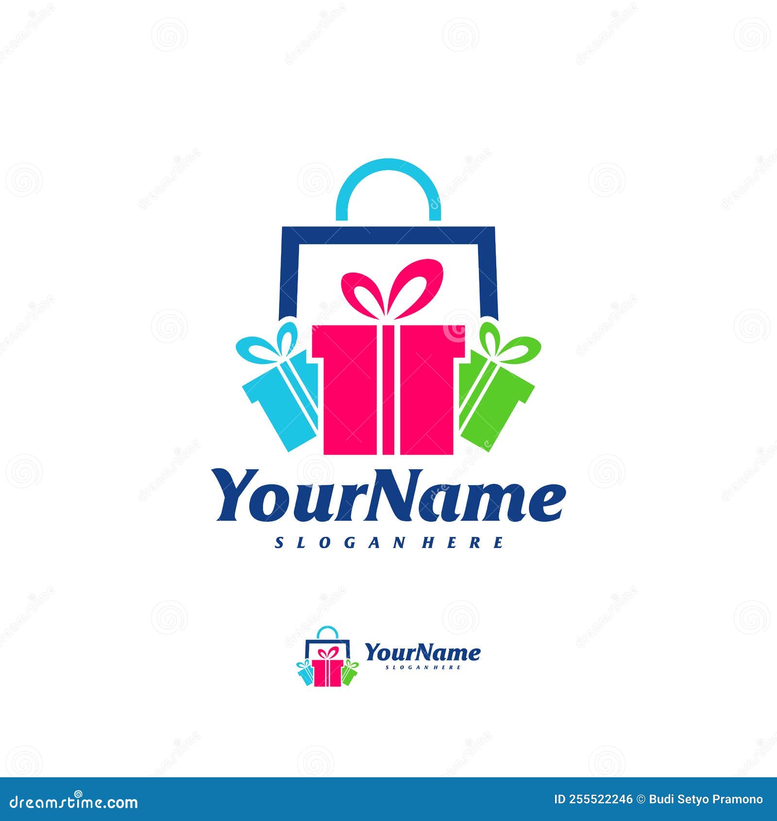 Gift Shop Logo Design Template. Shop Gift Logo Concept Vector Stock ...