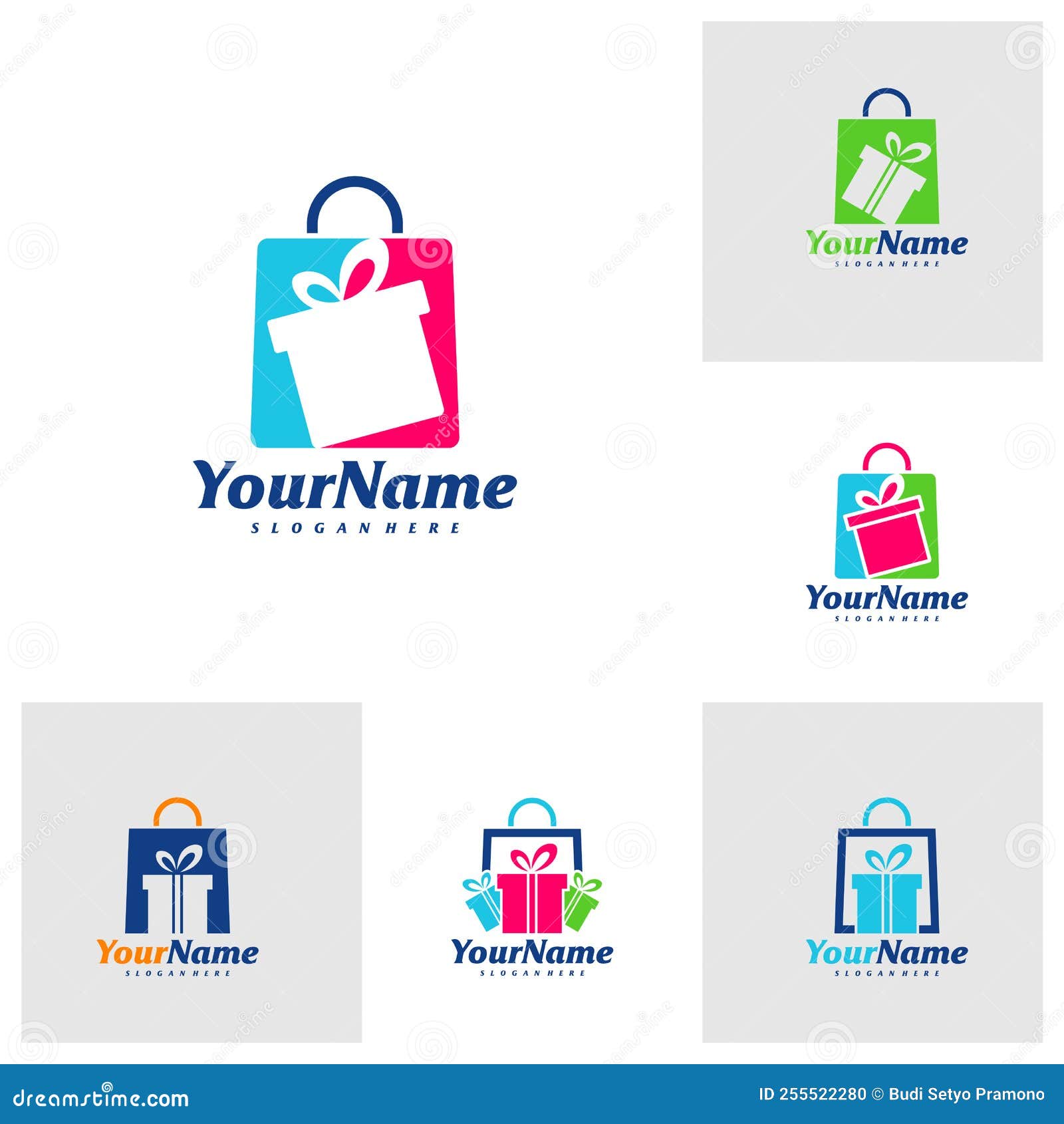 Gift Shop Logo Design Template. Shop Gift Logo Concept Vector Stock ...