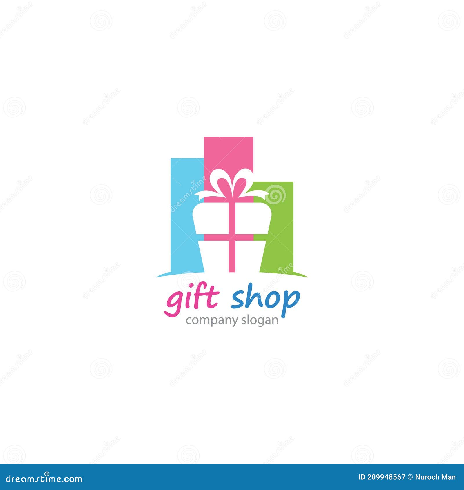 Gift Shop Logo Symbol Template Design Vector. Stock Vector ...