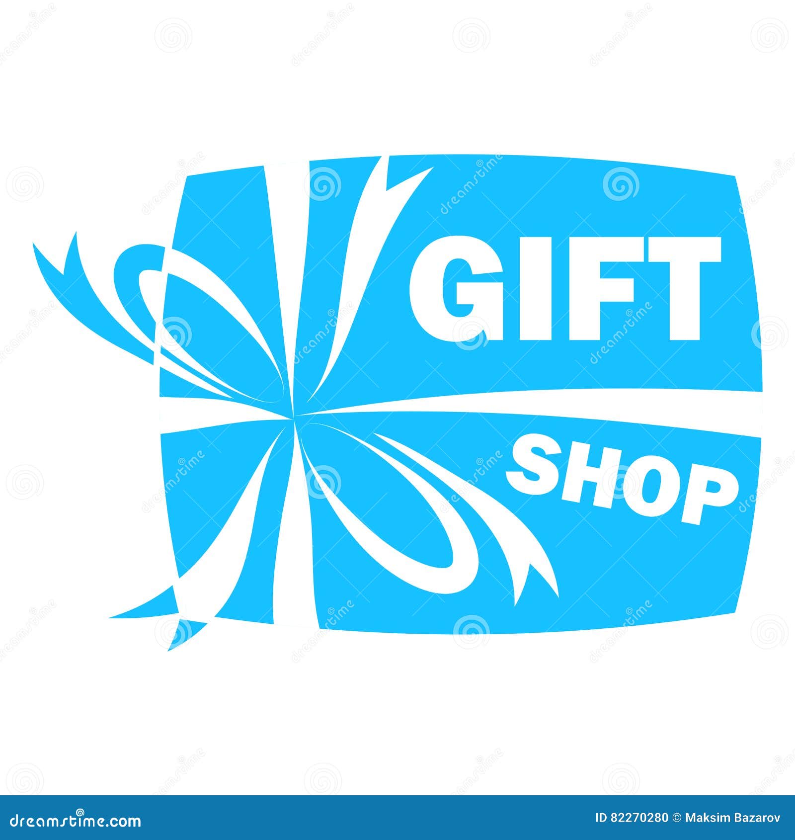 Gift Shop Logo Template Design Stock Vector - Illustration of hand ...