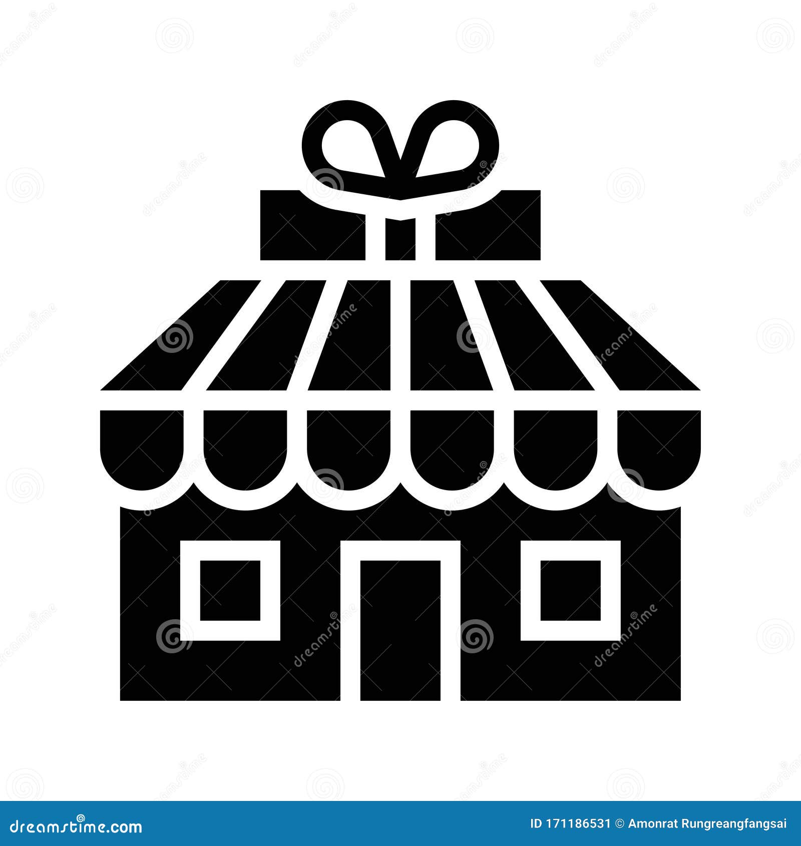 Gift Shop Vector Illustration, Solid Style Icon Stock Vector ...
