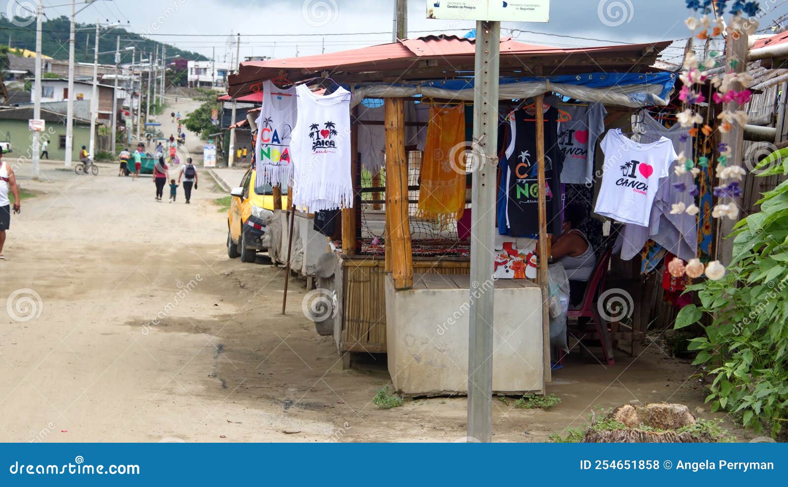 Gift shops on the beach editorial stock photo. Image of holiday - 254651858