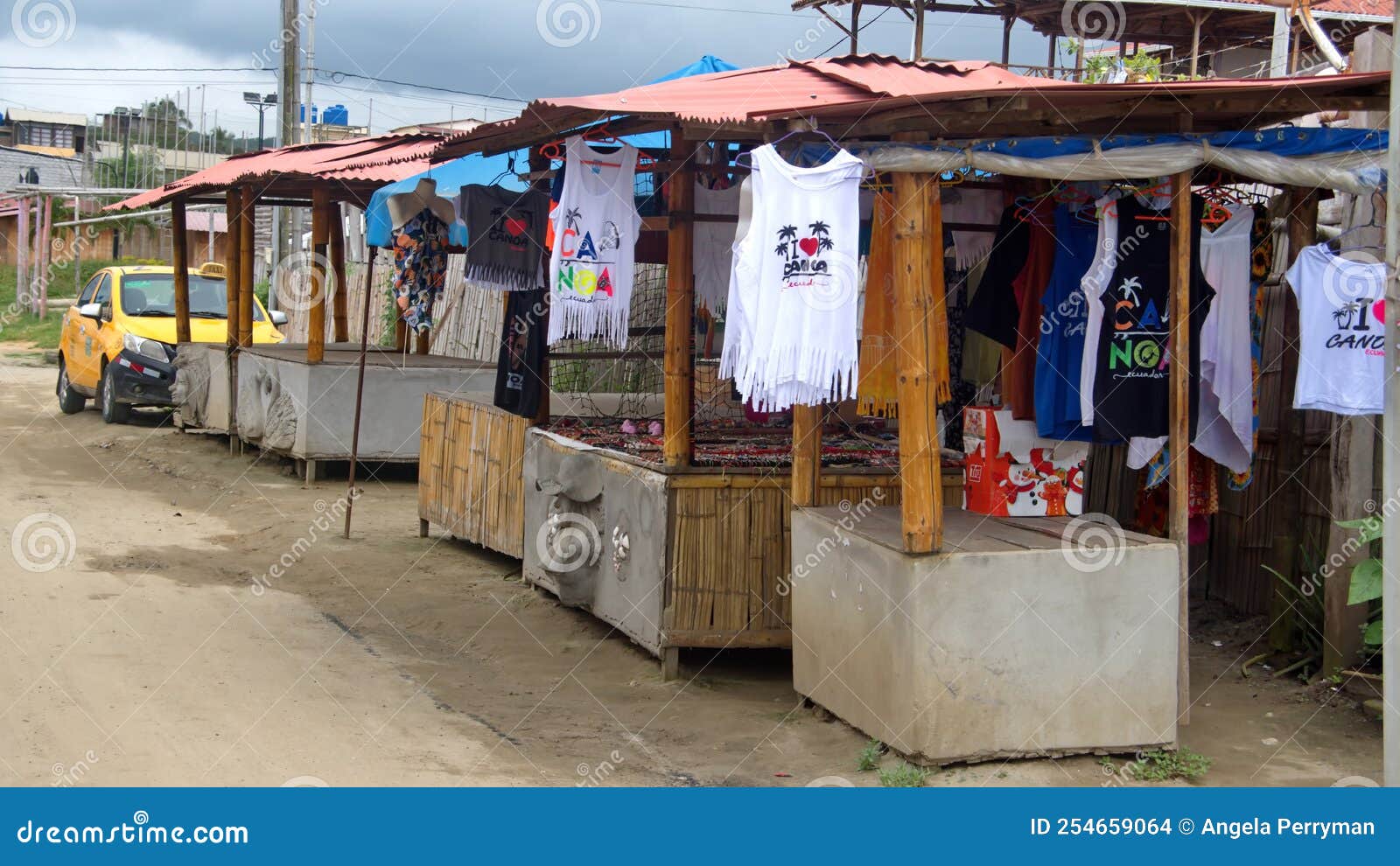 Gift shops on the beach editorial stock image. Image of tropical ...