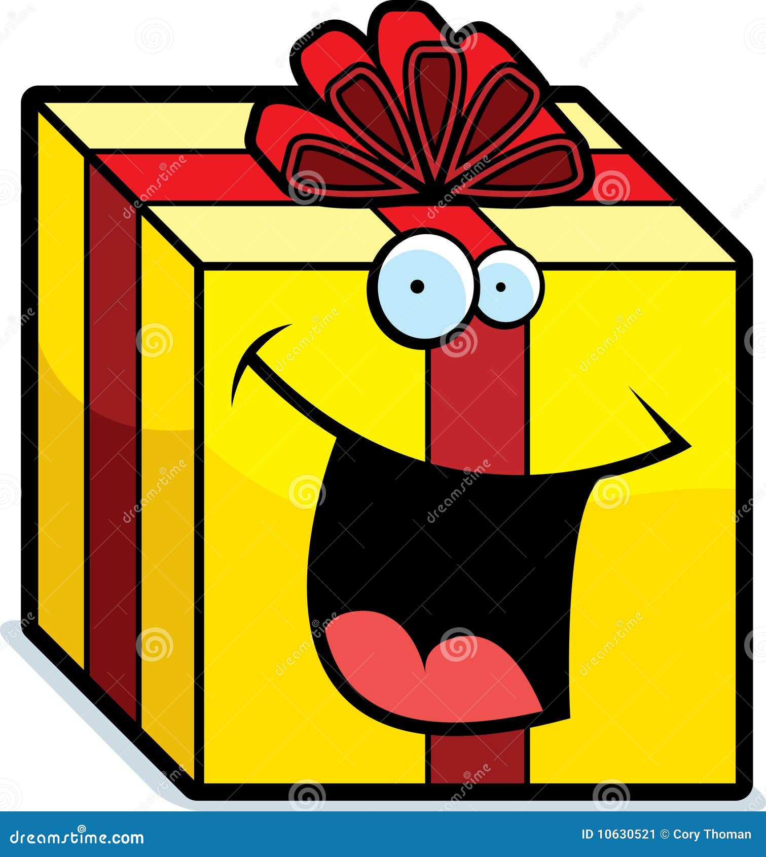 Gift Smiling stock vector. Illustration of ribbon, birthday - 10630521