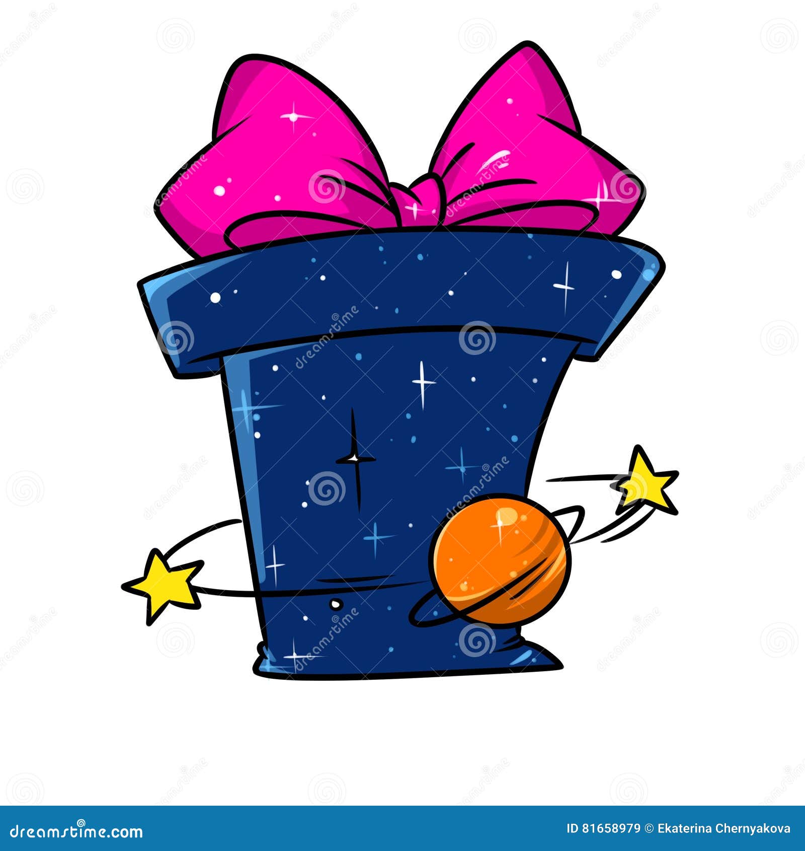 Gift Space Galaxy Astronomy Cartoon Stock Illustration - Illustration ...