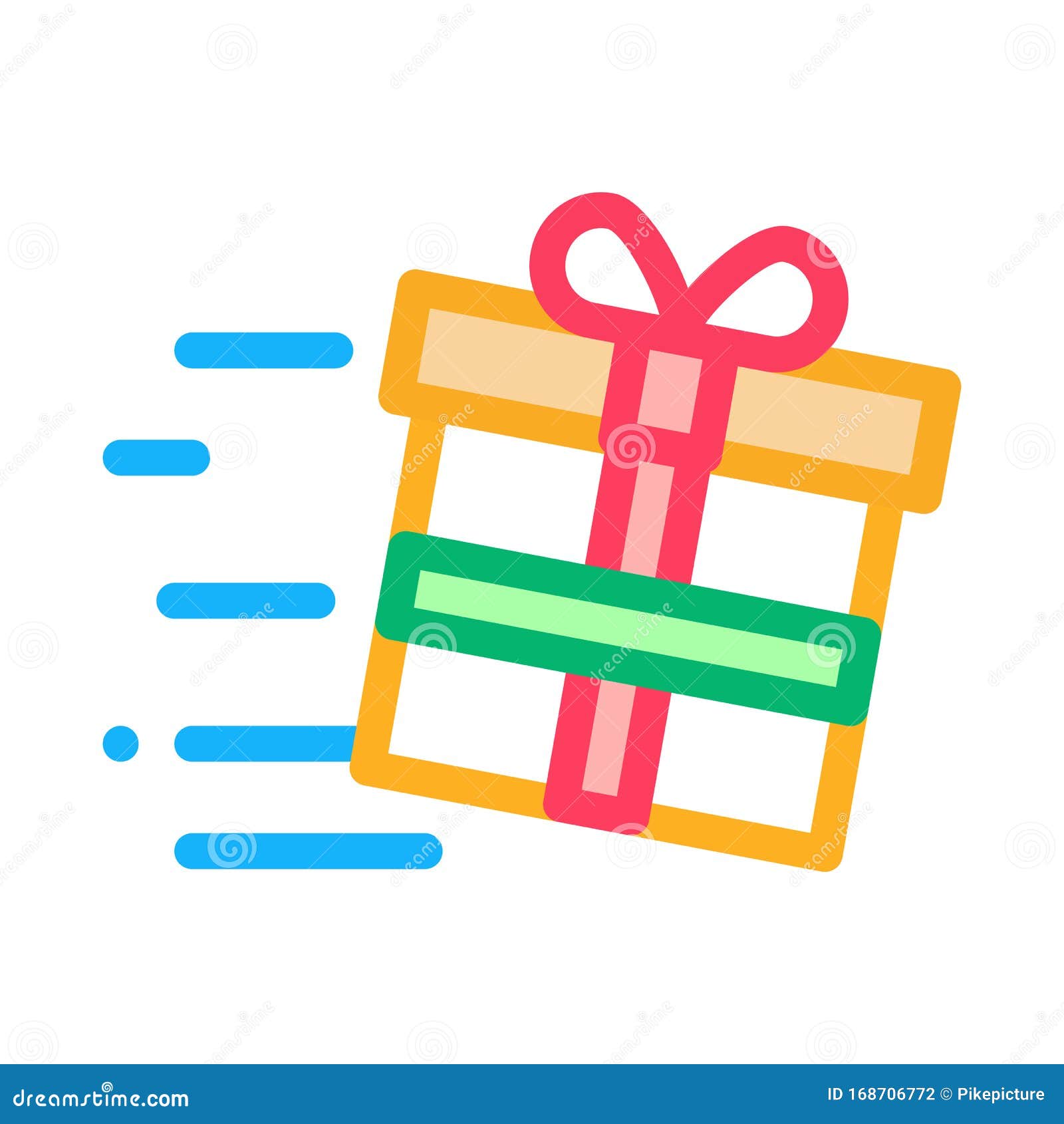 Gift with Speed of Light Icon Vector Outline Illustration Stock Vector ...