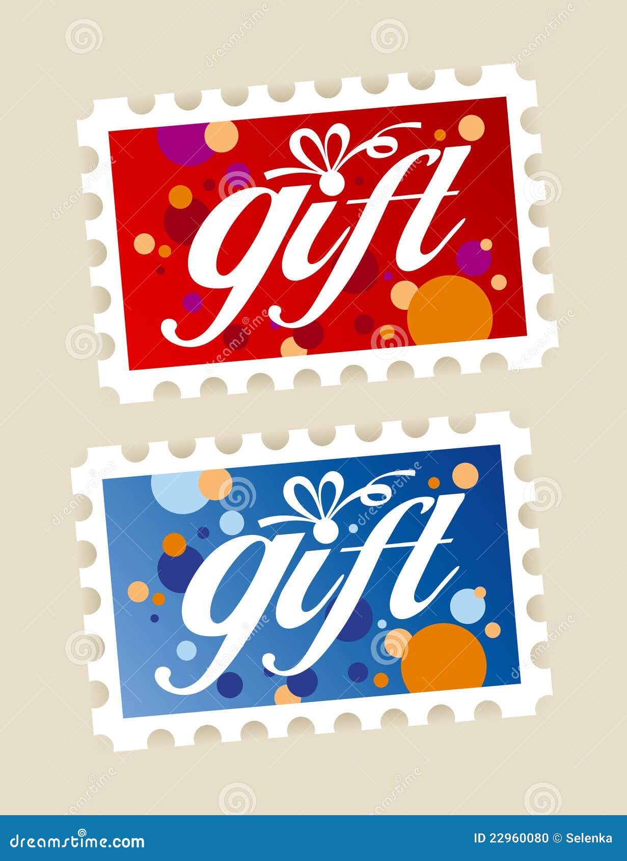 Gift stamps. stock vector. Illustration of postage, place - 22960080