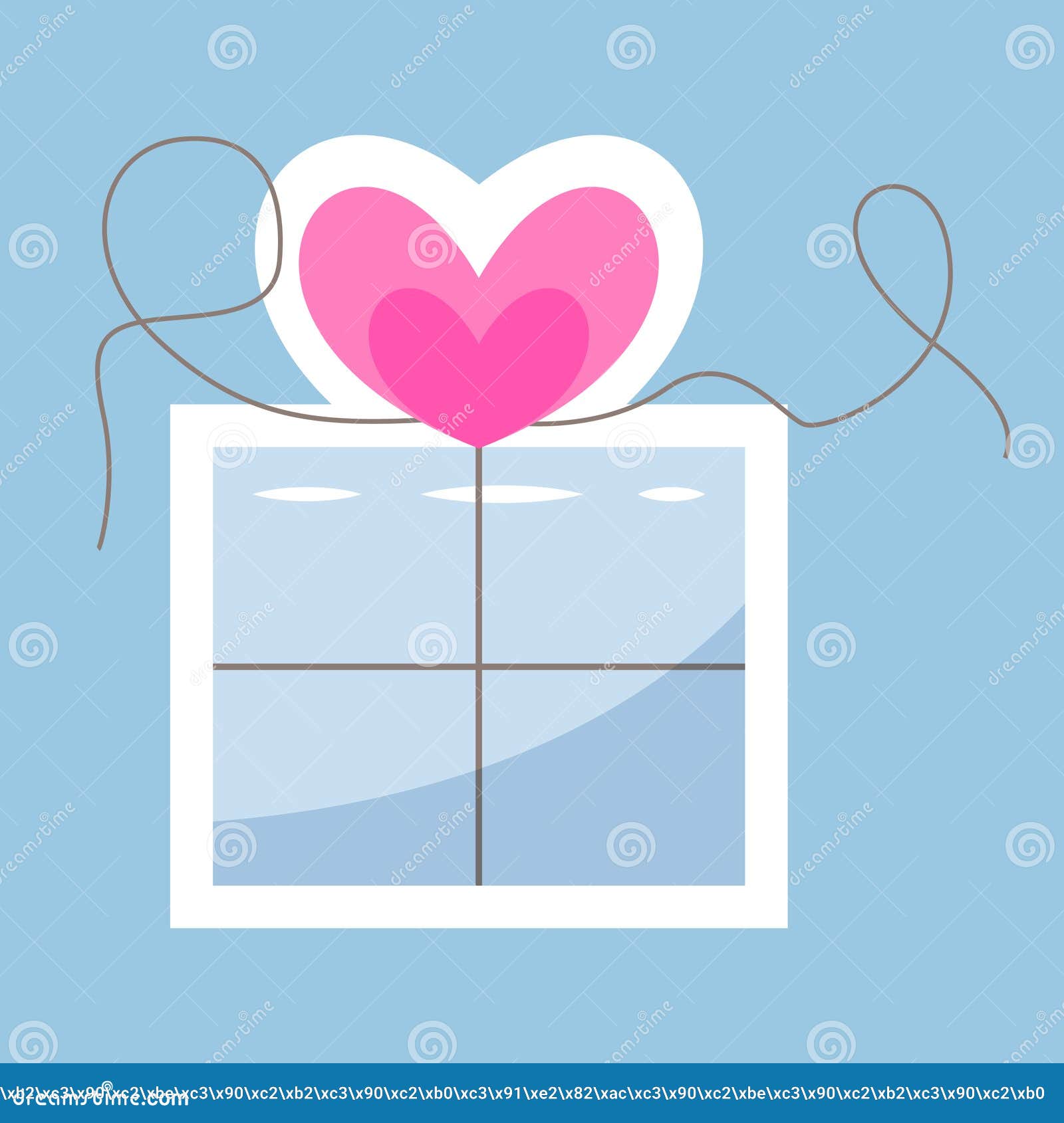 Gift sticker with heart stock vector. Illustration of vector - 258476053
