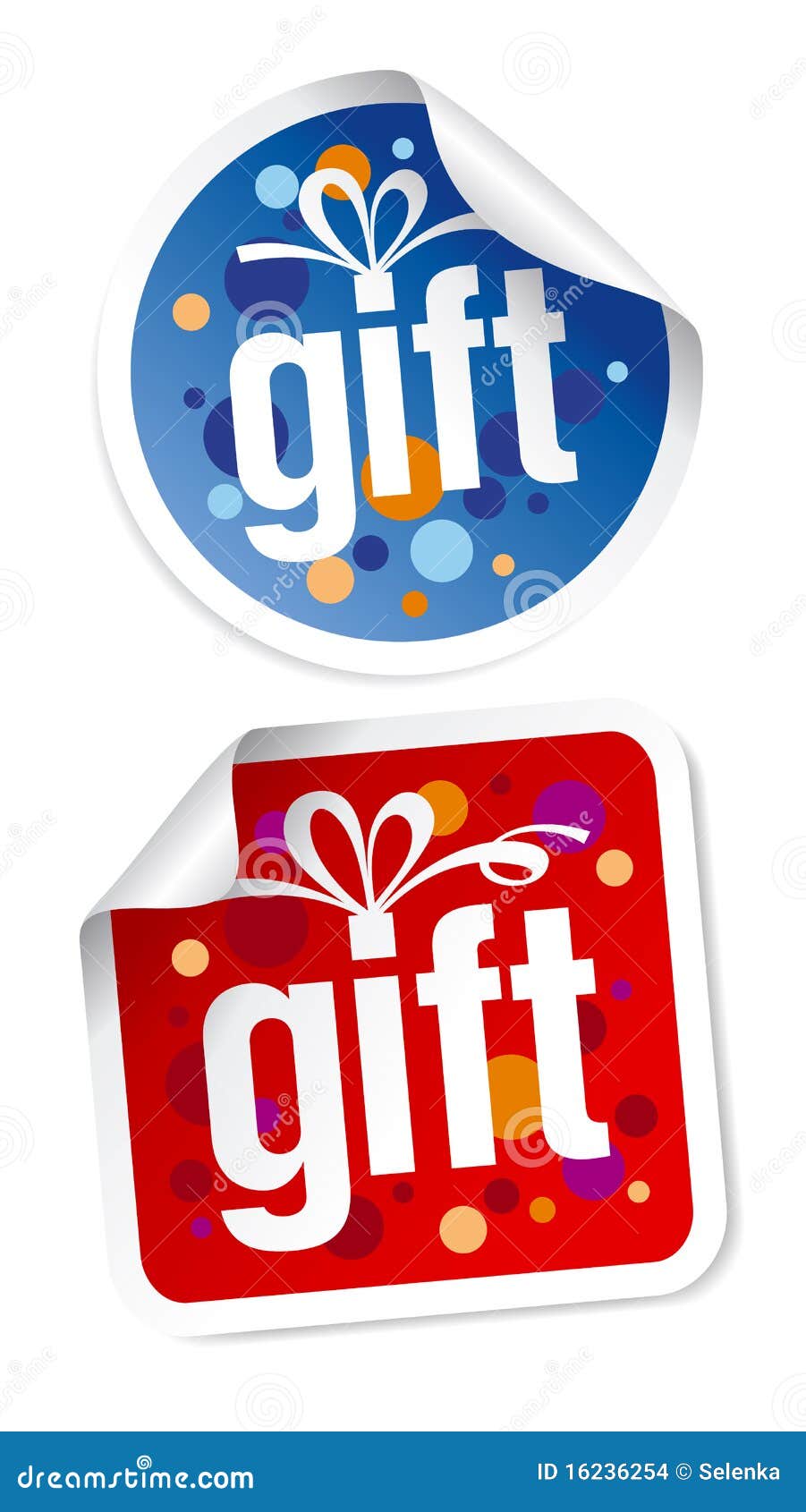 Gift stickers stock illustration. Illustration of banner - 16236254