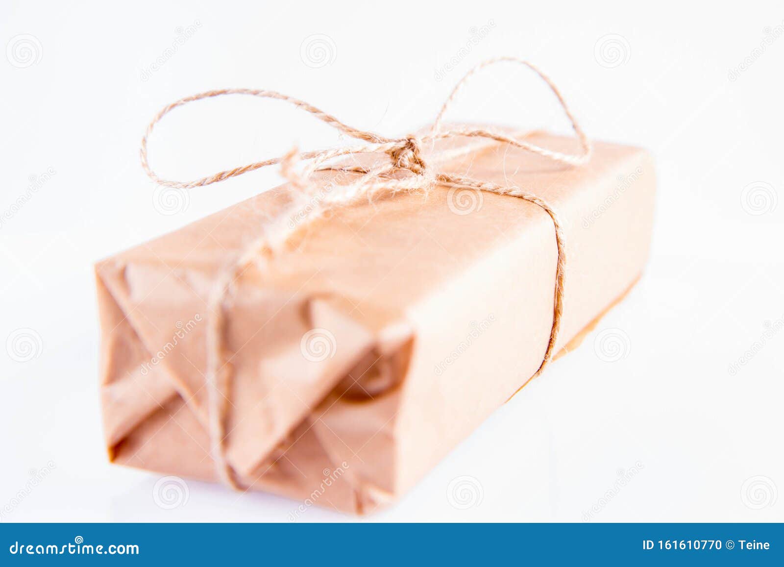 Gift with a string bow stock photo. Image of present - 161610770