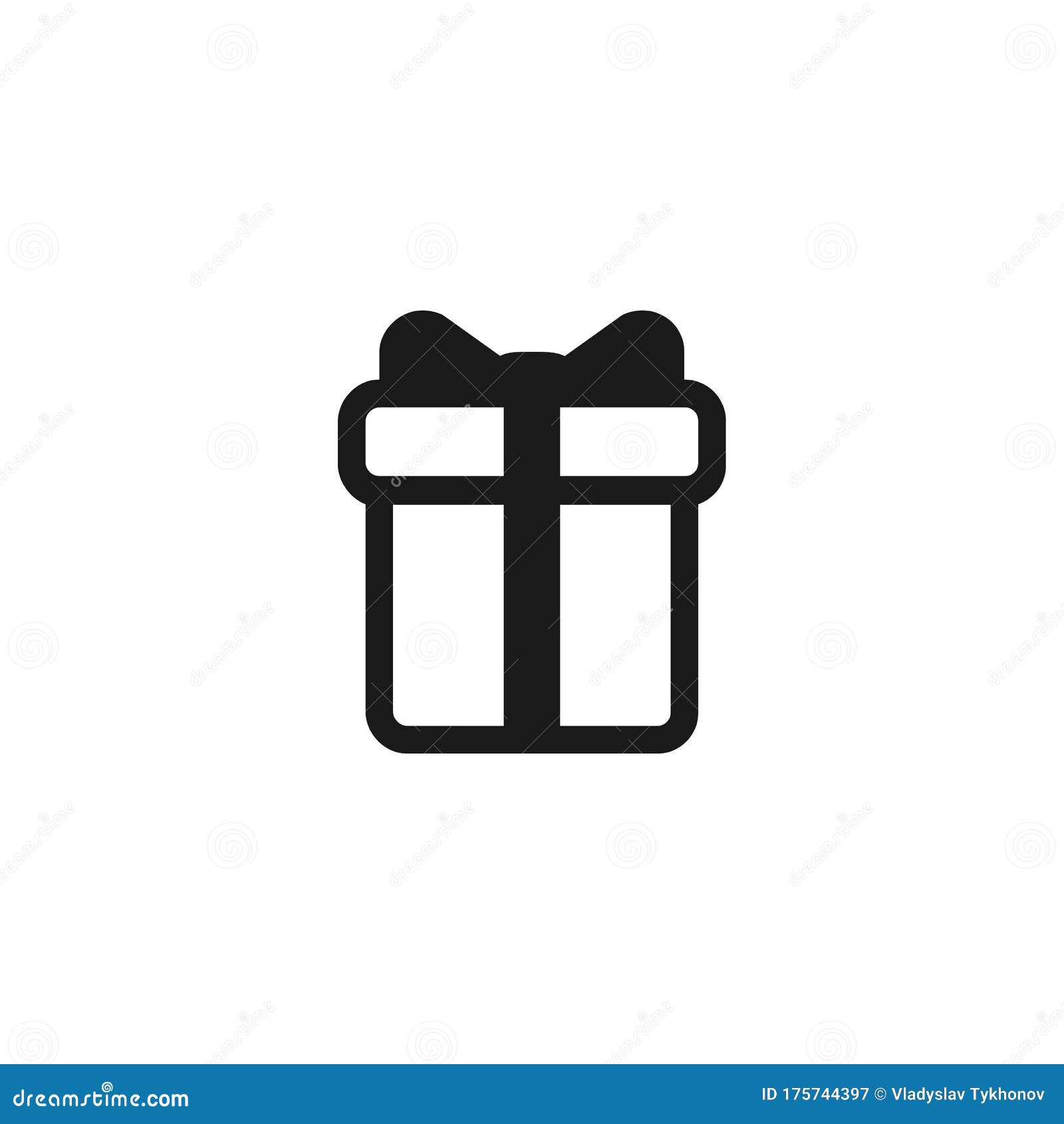 Gift Symbol Icon in Flat Style Stock Vector - Illustration of icon ...