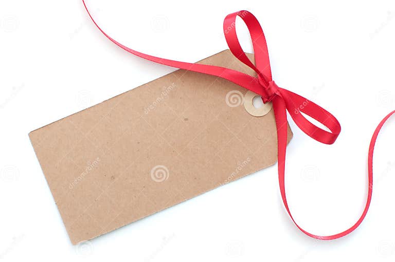 Gift tag stock image. Image of present, silk, ribbon - 27766369