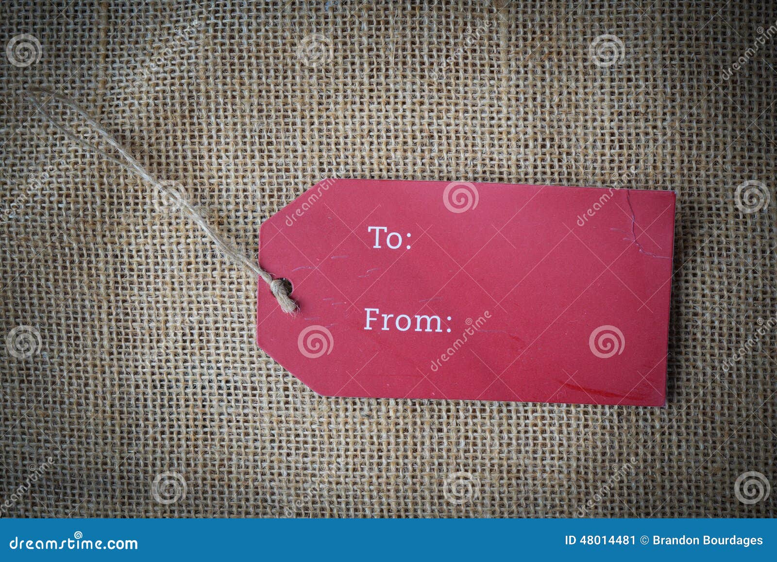 Gift Tag stock image. Image of burlap, present, decoration - 48014481