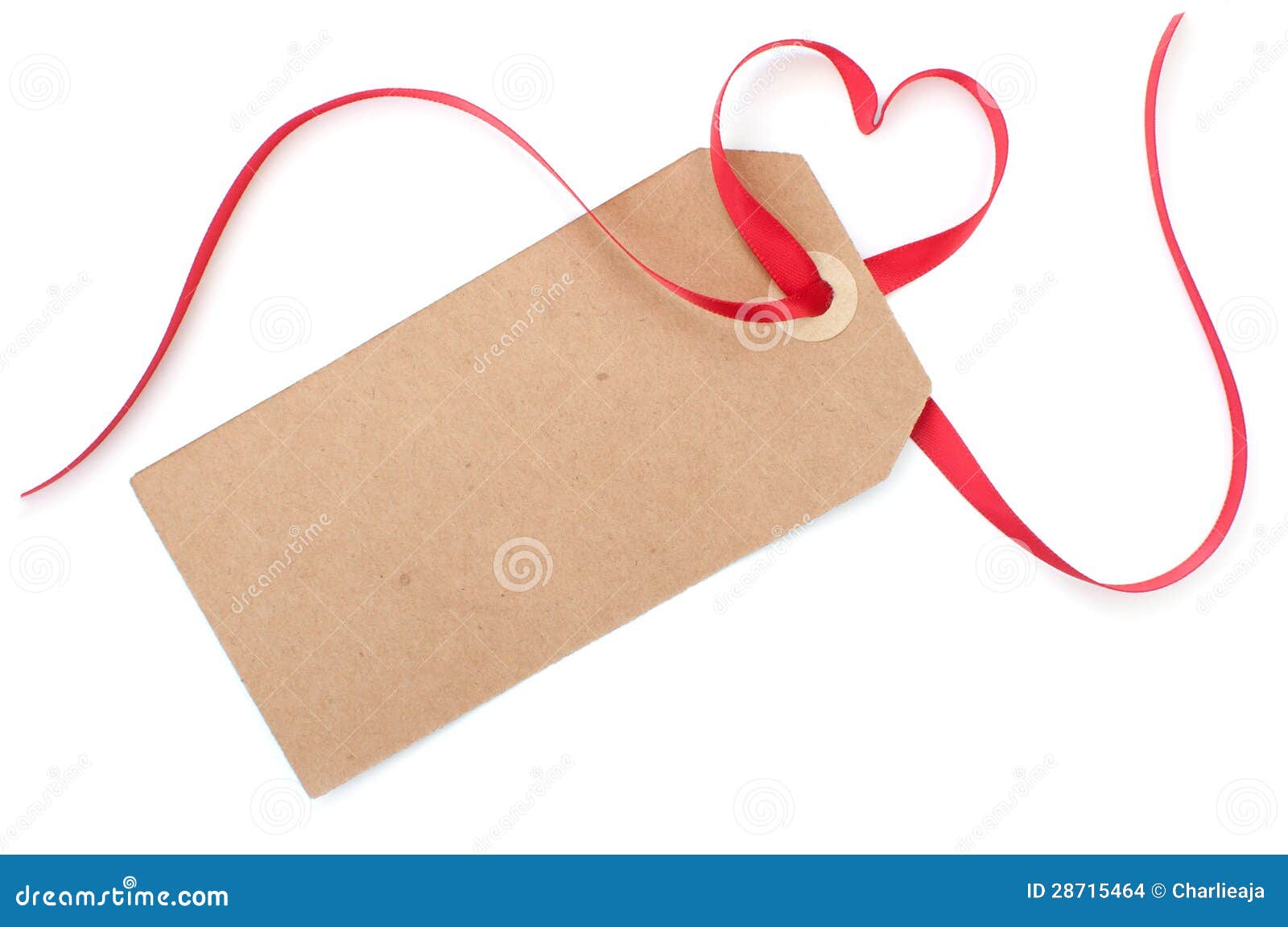 Gift tag with heart bow stock photo. Image of empty, greeting - 28715464