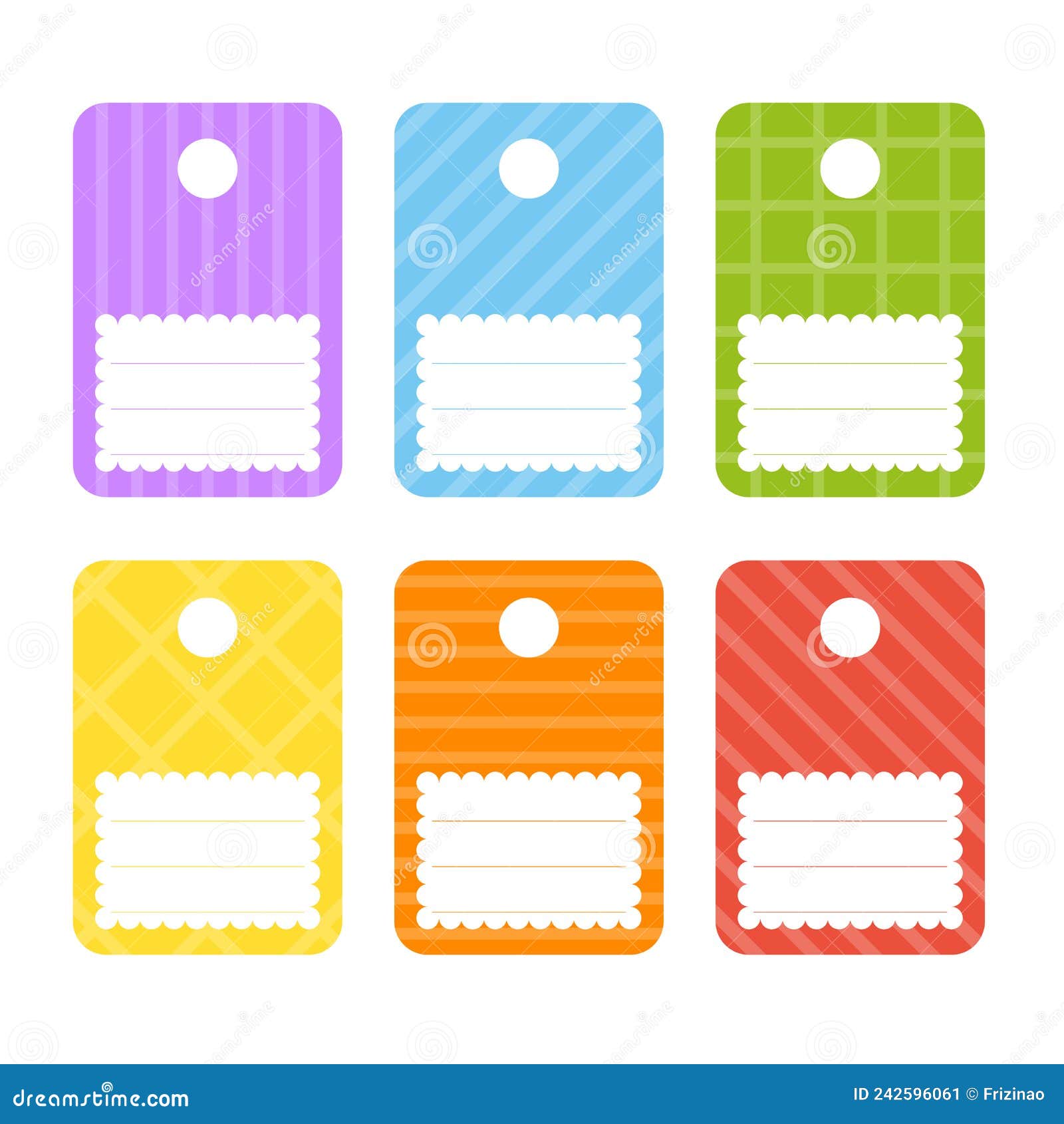 Gift Tags. Bright Stickers. Rectangular Label. for Holidays with Space ...