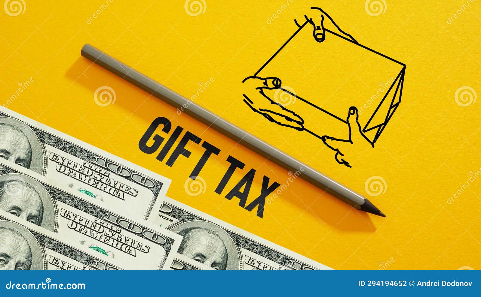 Gift Tax is Shown Using the Text Stock Photo - Image of estate ...