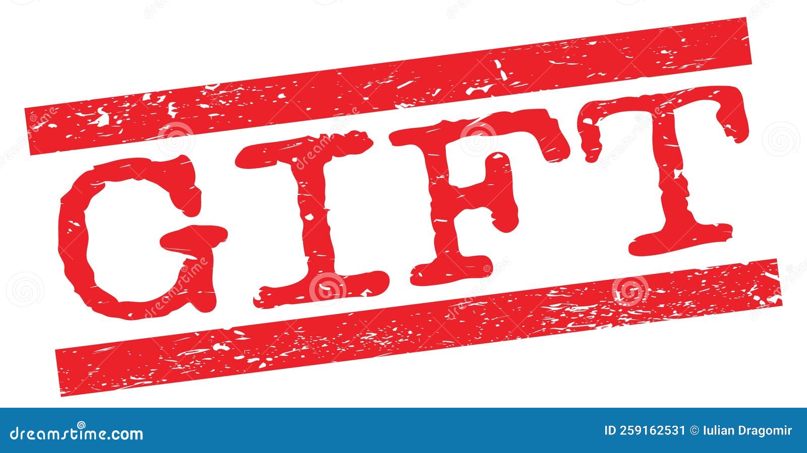 GIFT Text on Red Lines Stamp Sign Stock Illustration - Illustration of ...