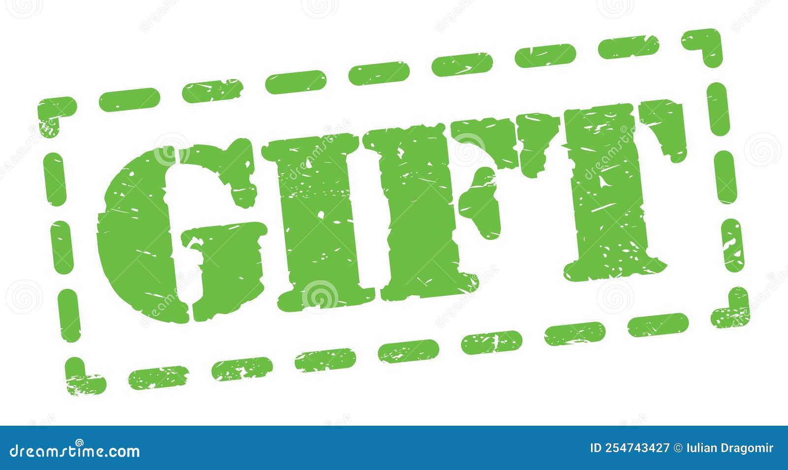 GIFT Text Written on Green Stamp Sign Stock Illustration - Illustration ...