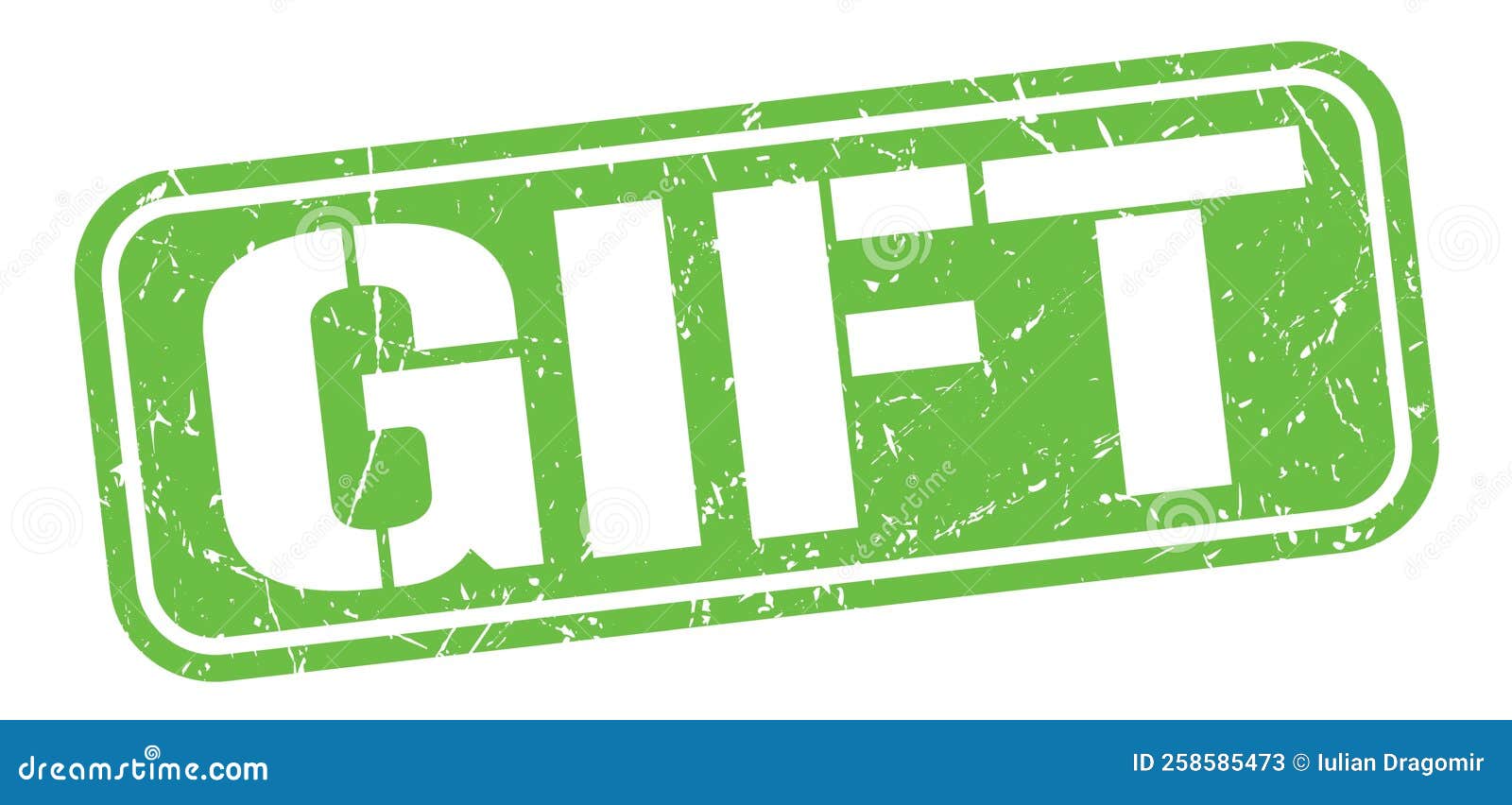 GIFT Text Written on Green Stamp Sign Stock Illustration - Illustration ...