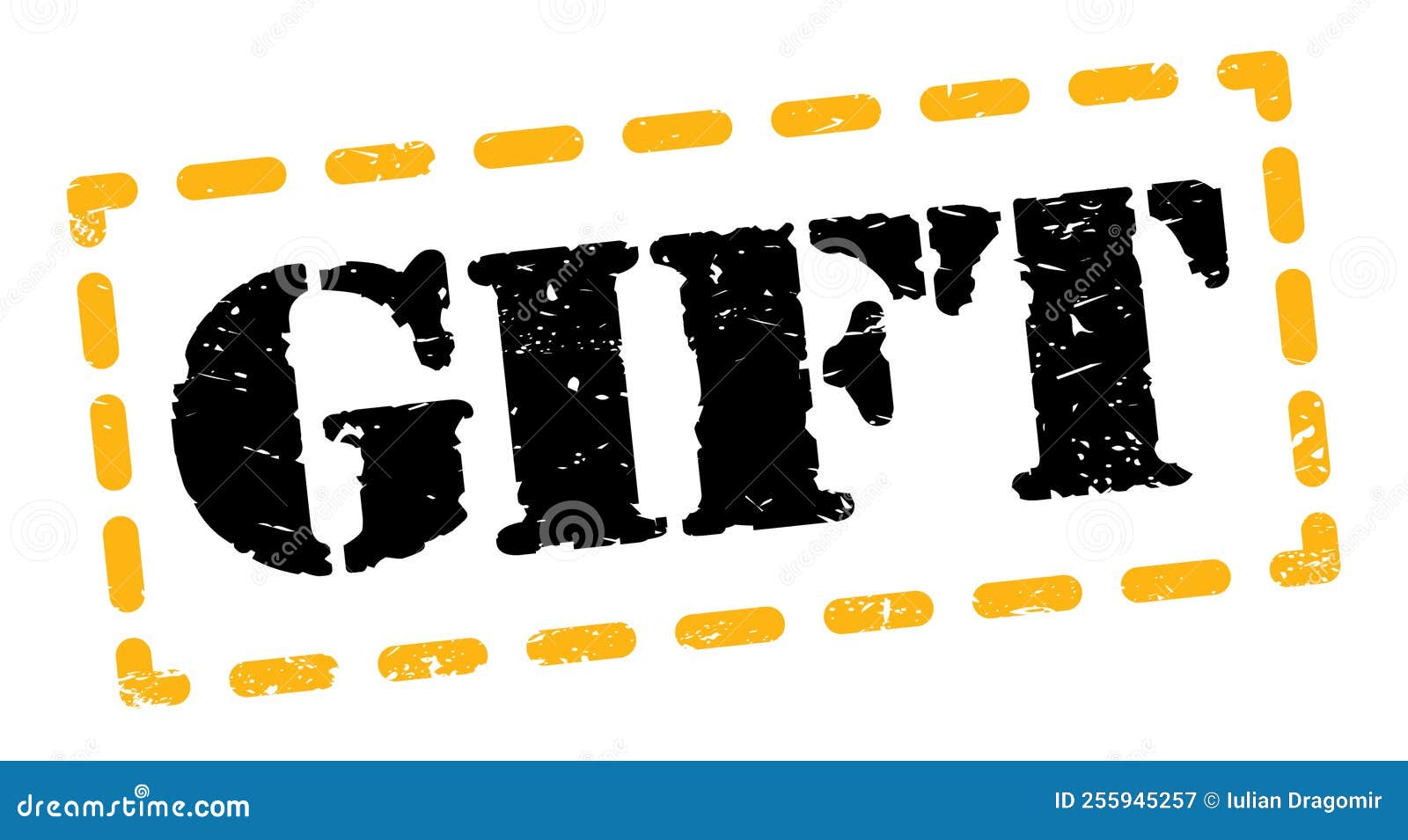 GIFT Text Written on Yellow-black Stamp Sign Stock Illustration ...