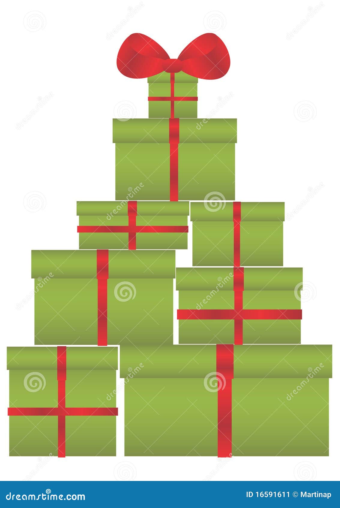 Gift tree stock vector. Illustration of object, ornament - 16591611