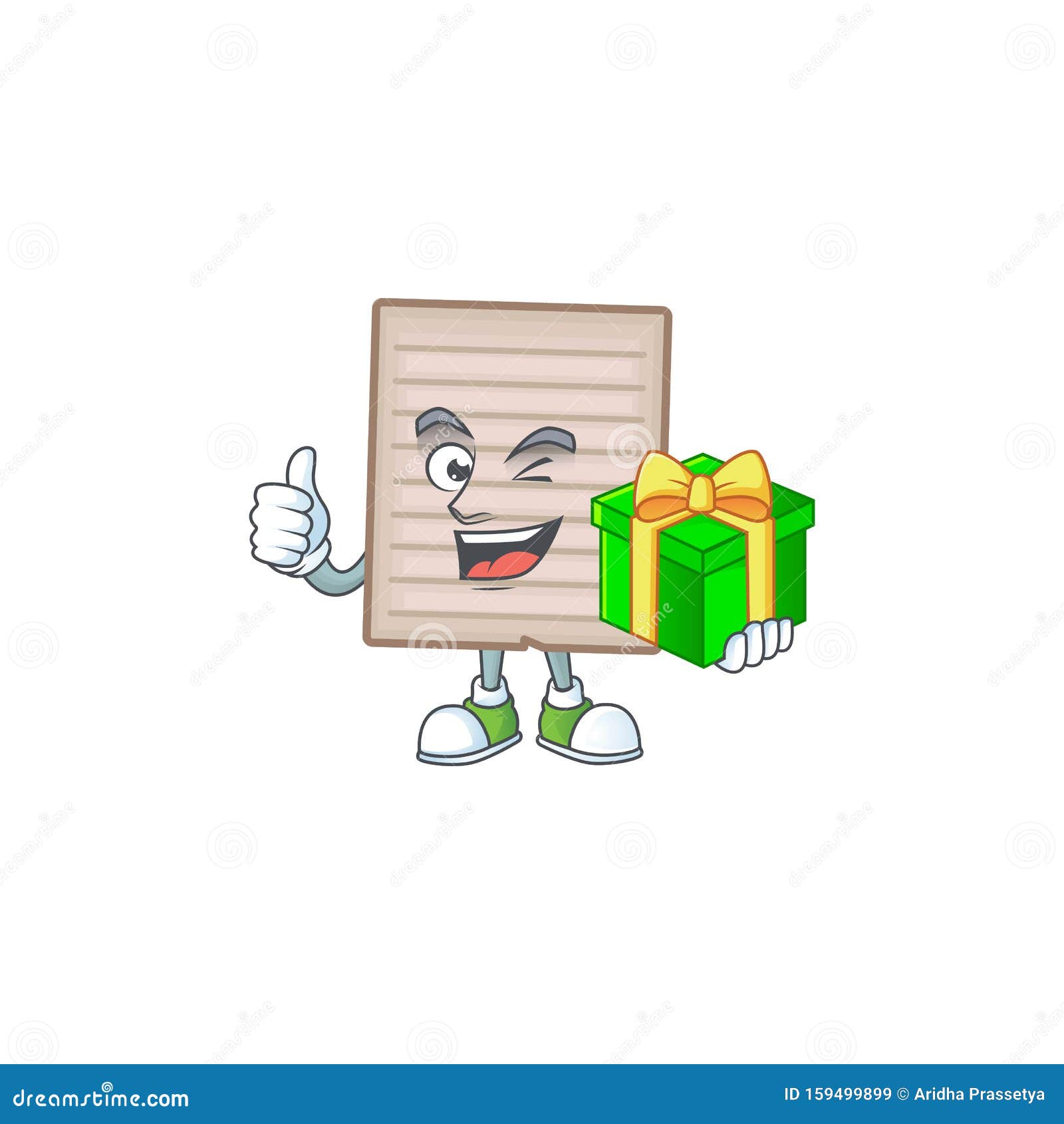 With Gift Vintage Scrapbook Paper Cartoon for Note Stock Vector ...