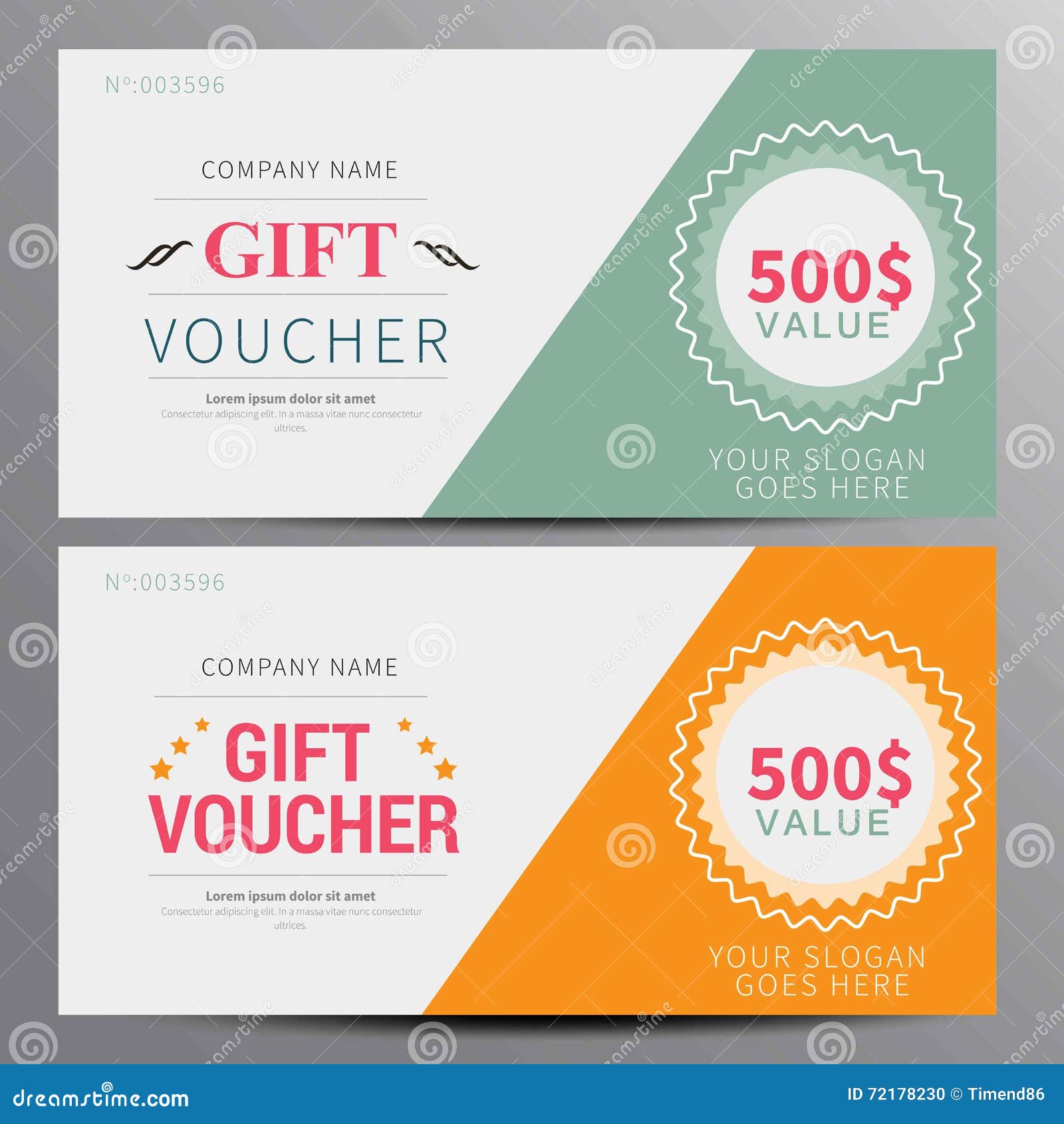 Gift Voucher, Coupon Template Stock Vector - Illustration of elegant ...