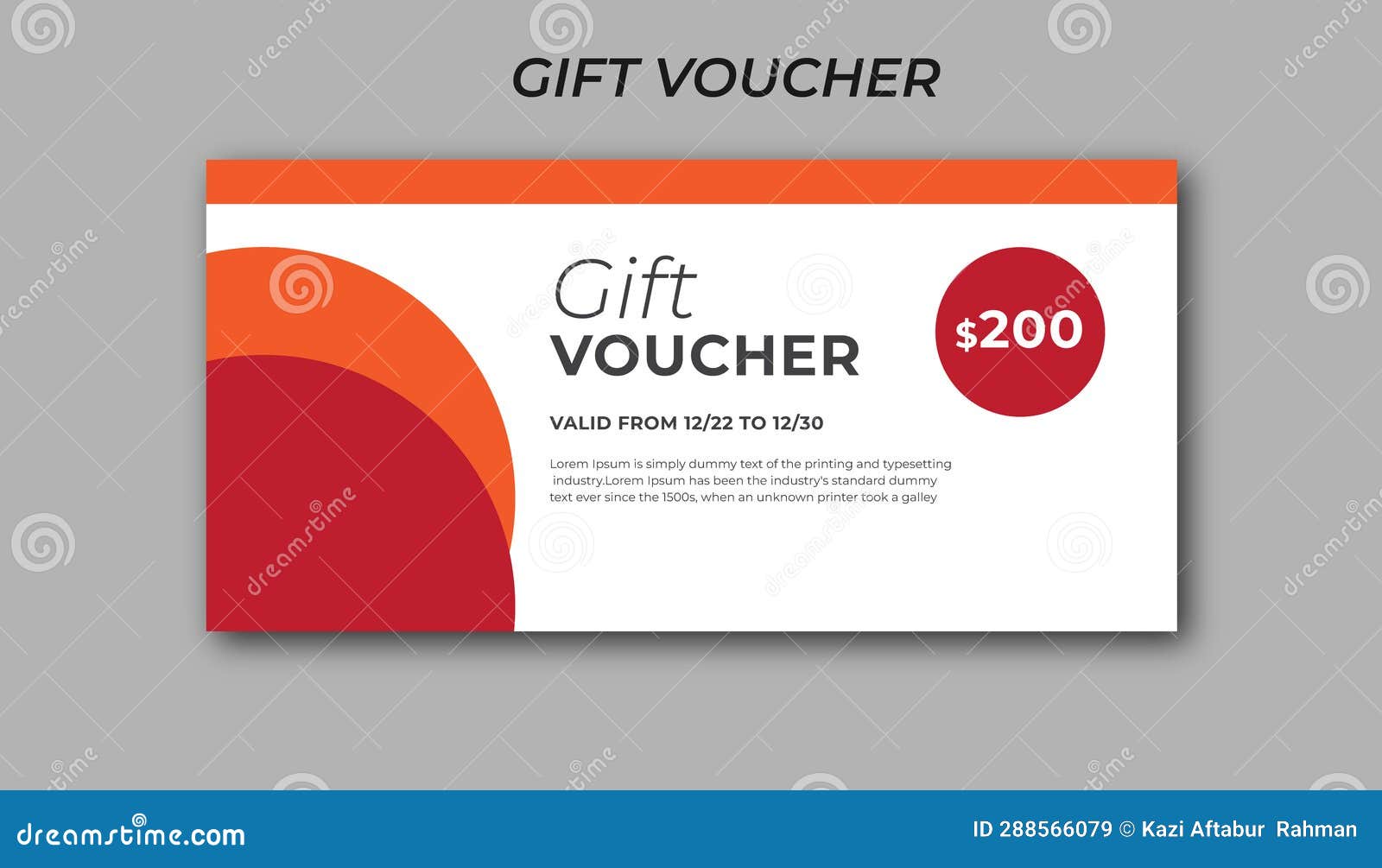 Gift Voucher Design Template Design Nice To See Stock Image - Image of ...