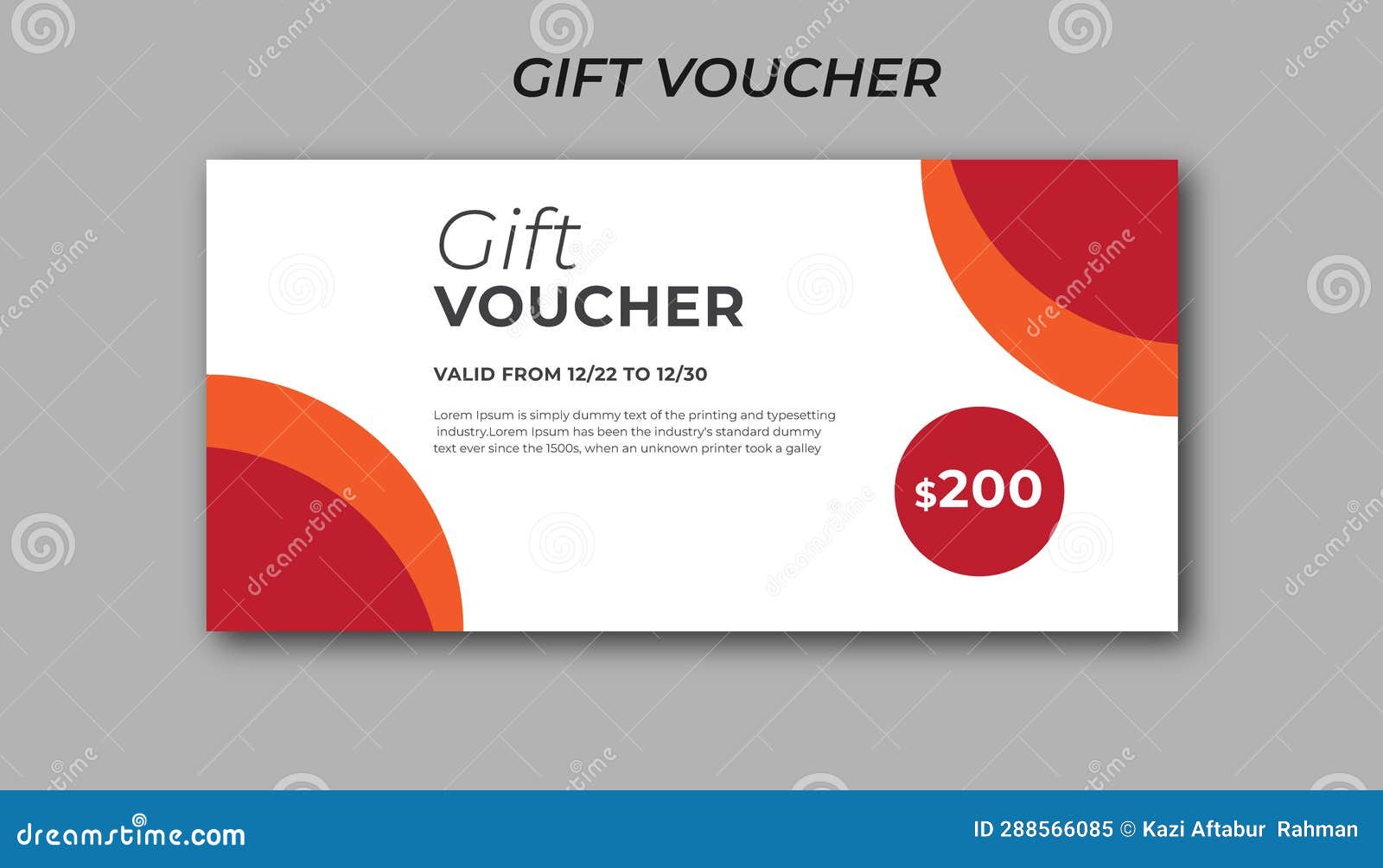 Gift Voucher Design Template Design Nice To See Stock Illustration ...