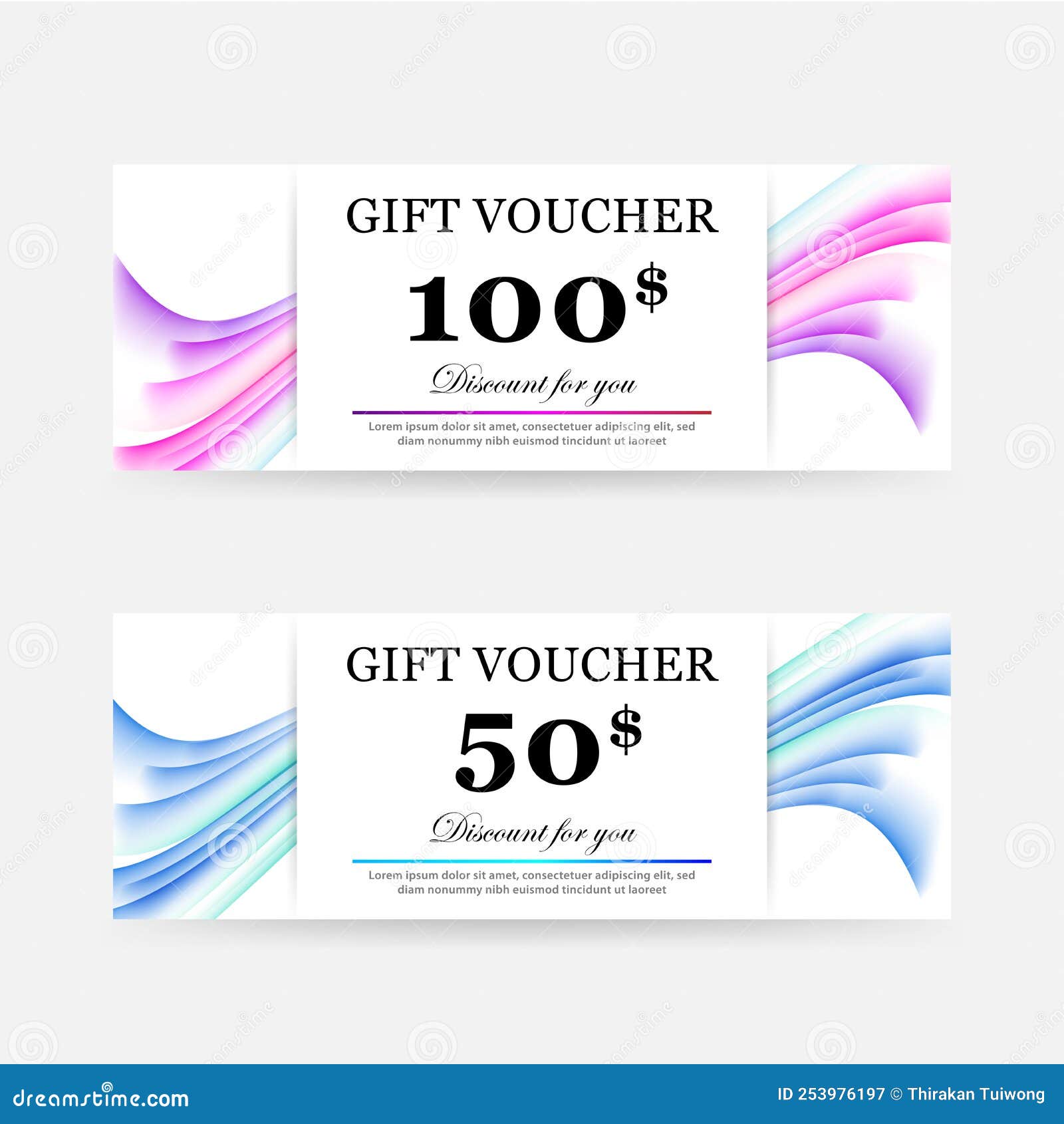 Vector Gift Vouchers with Geometric Shape Pattern Stock Vector ...