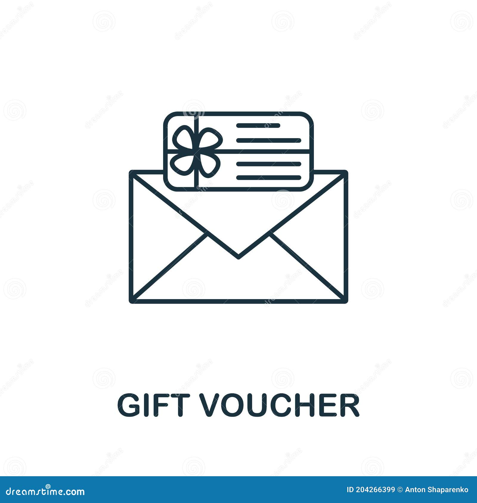 Gift Voucher Icon. Line Style Element from Loyalty Program Collection ...