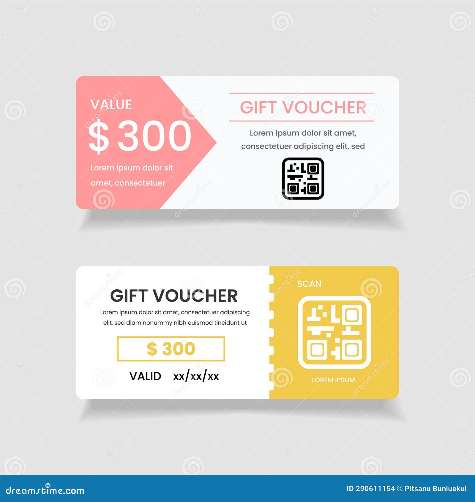 Gift Voucher Promotion Template Design Stock Illustration ...