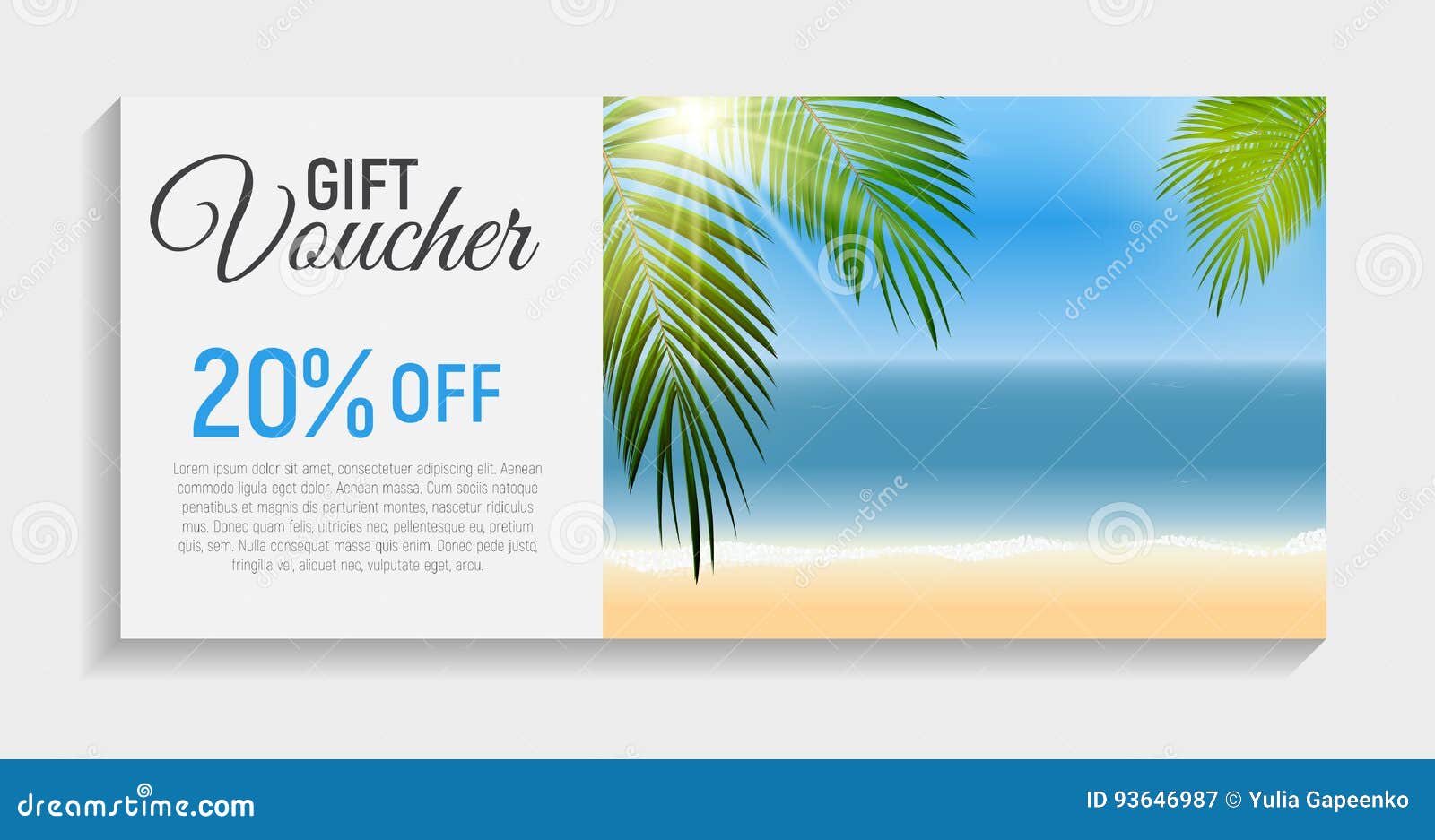 Gift Voucher Template Background. Vector Iillustration Stock Vector ...
