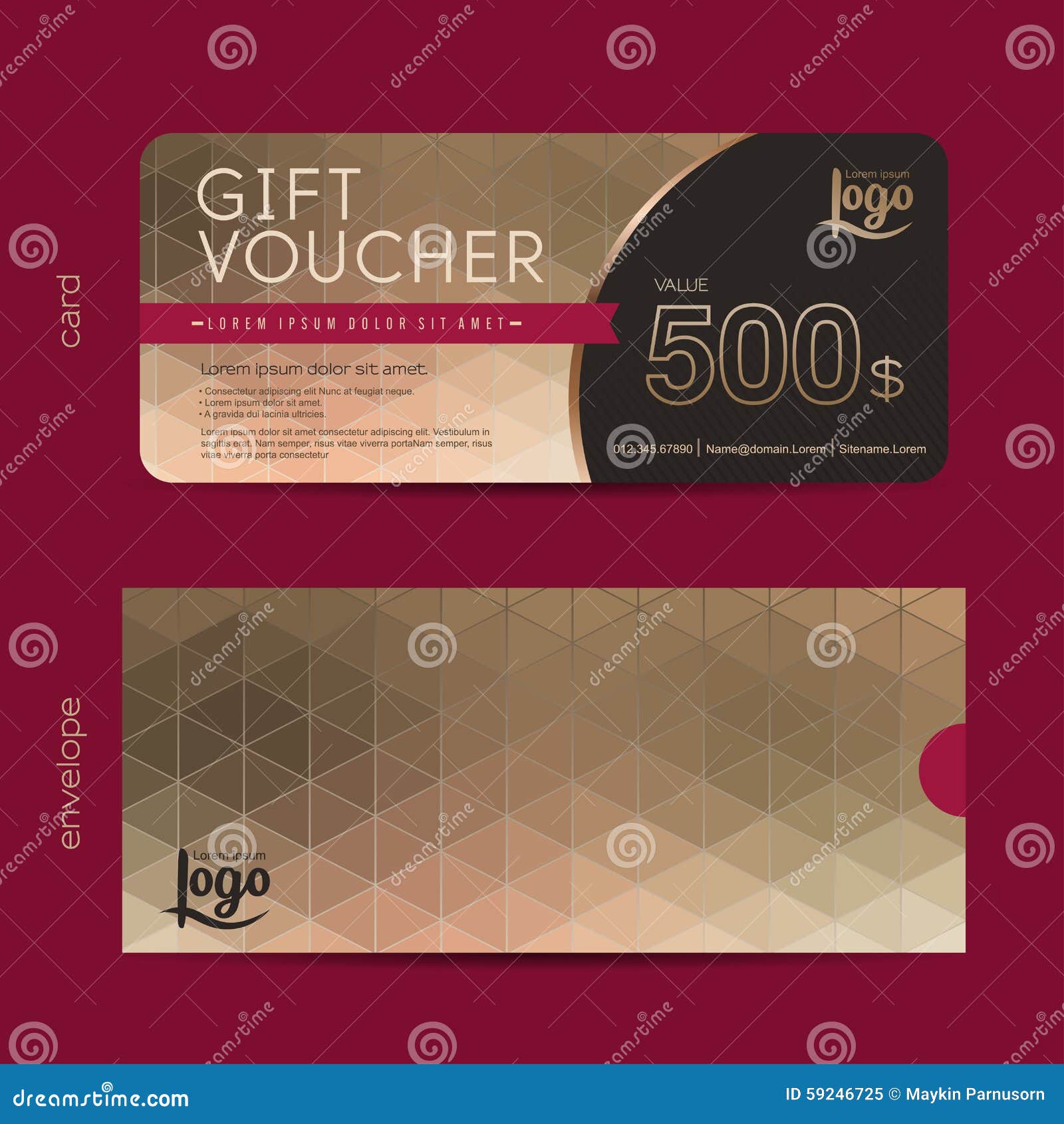 Gift voucher stock vector. Illustration of envelope, elegant - 59246725