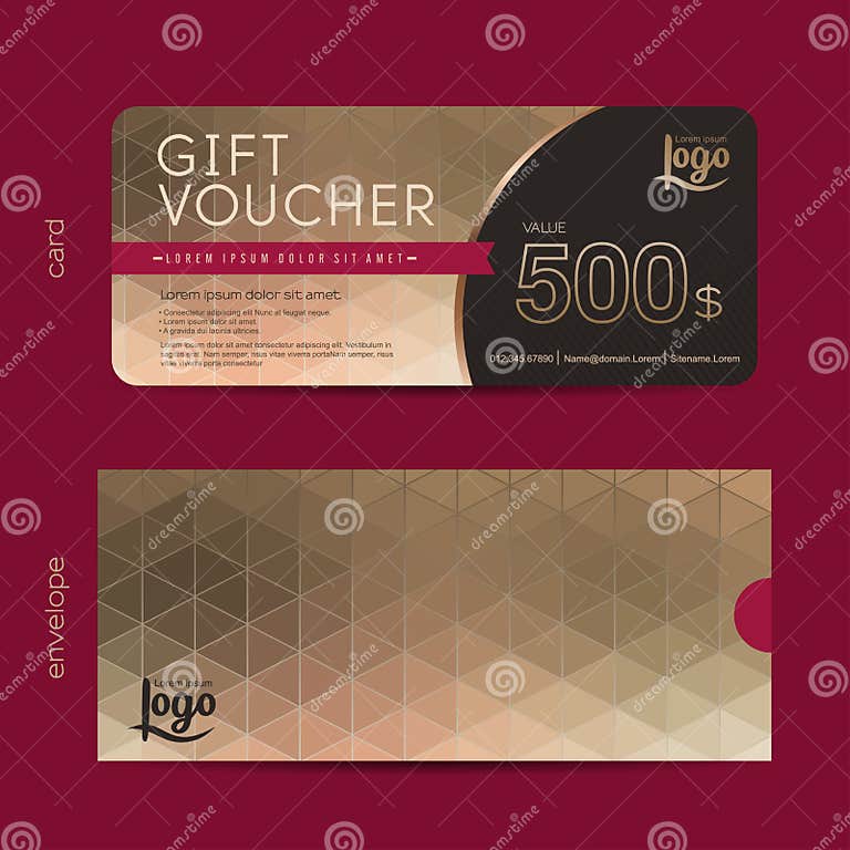 Gift voucher stock vector. Illustration of envelope, elegant - 59246725